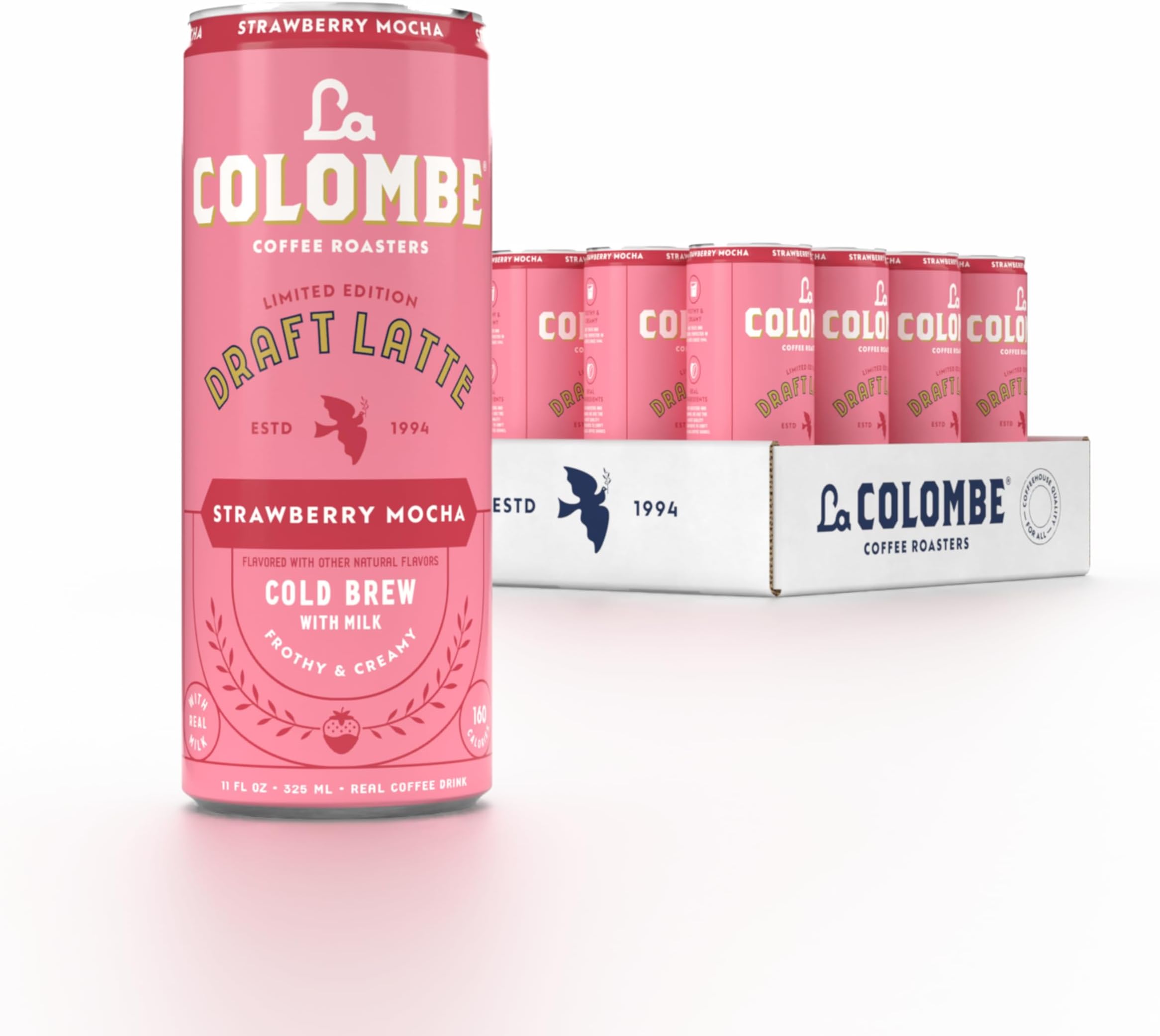Amazon.com : La Colombe Coffee, Strawberry Mocha Cold Brew Draft Latte ...