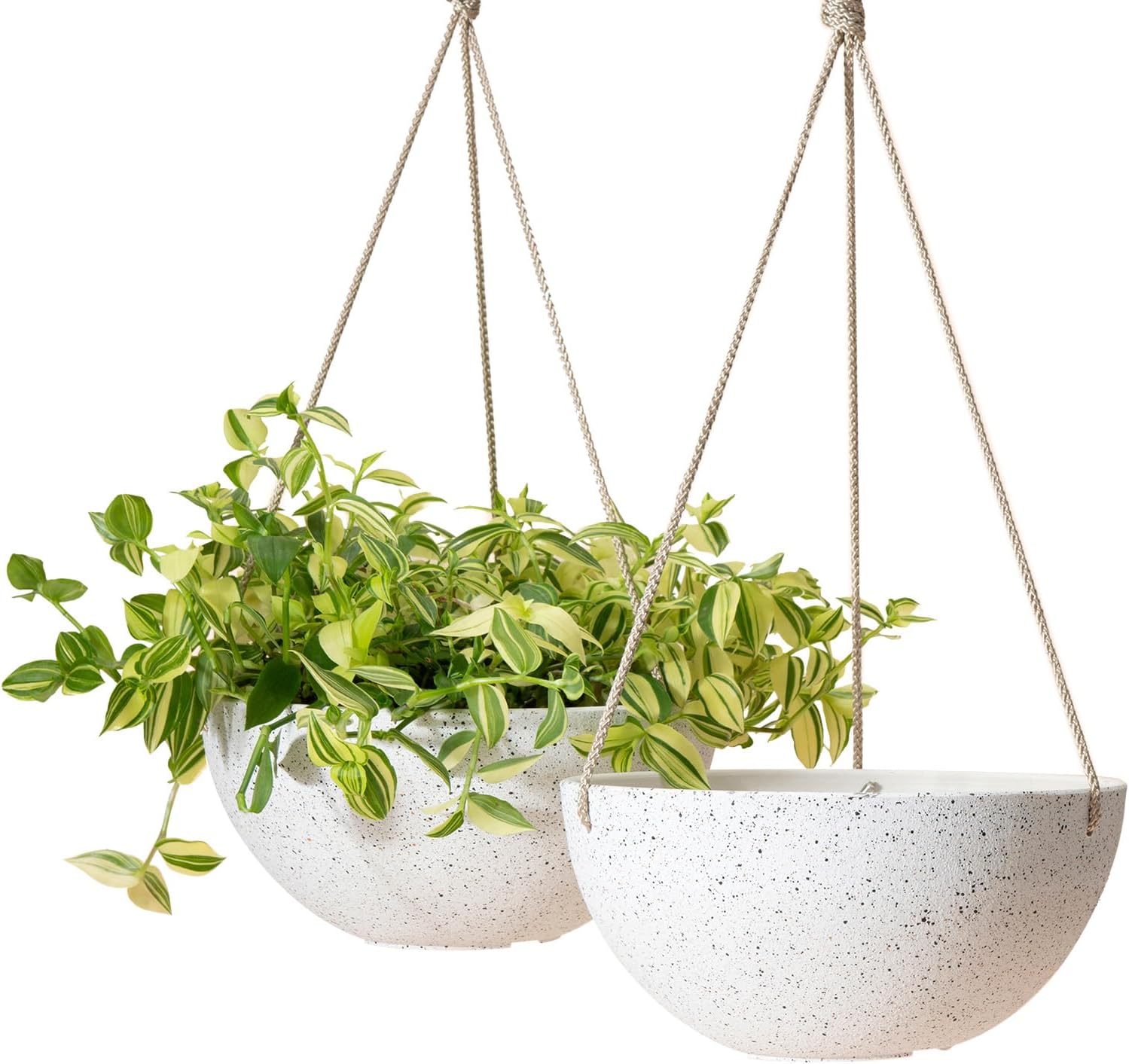 Amazon.com: BABALIU Hanging Ceramic Planters 5.5 + 8.5 Inch Set of 2 ...