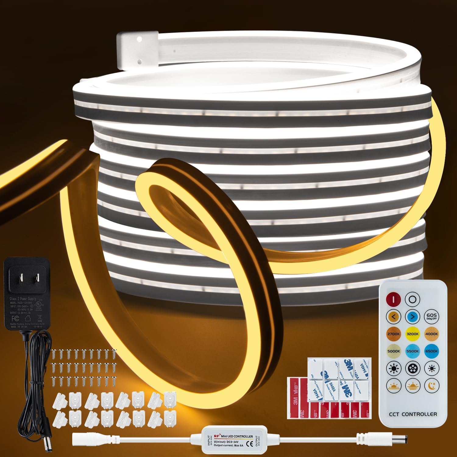 Amazon.com: EUGOBRTEN LED Strip Lights,3000K-6000K Tunable White, Neon ...