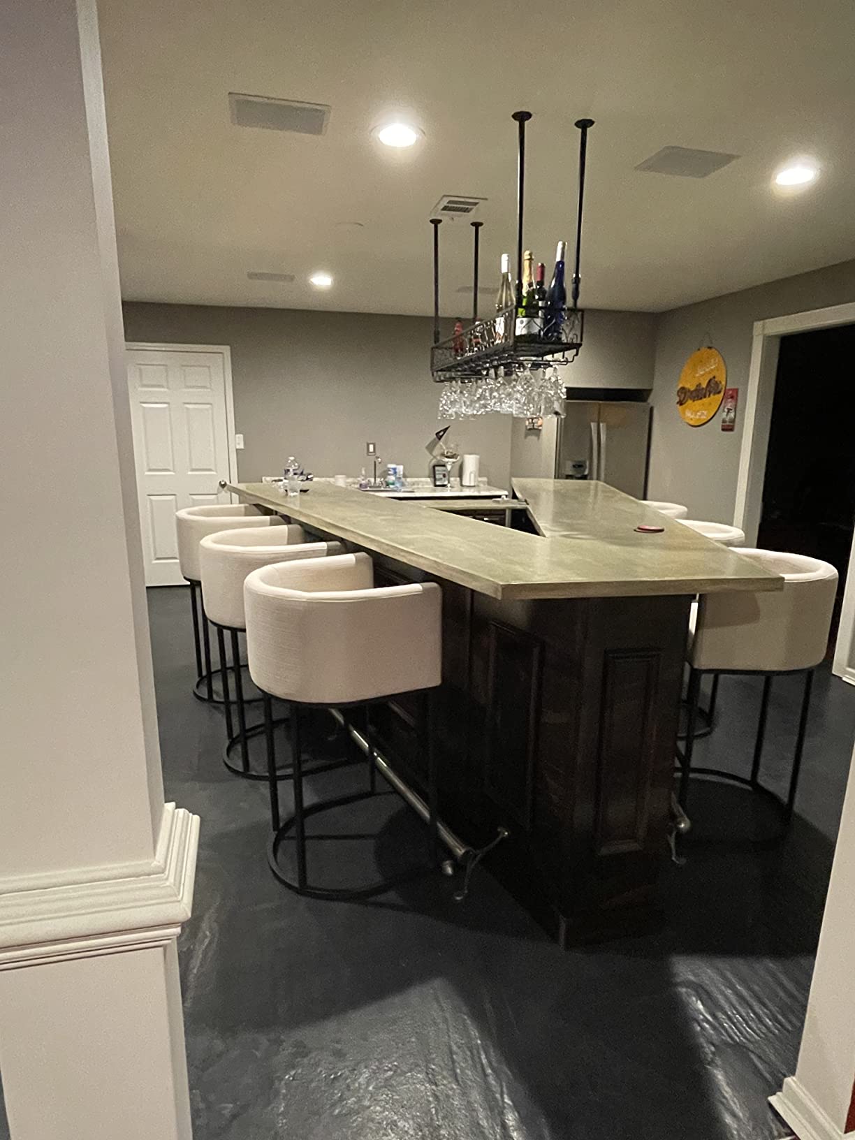 $25/mo - Finance Modern Counter Height Bar Stools, Linen Upholstered ...