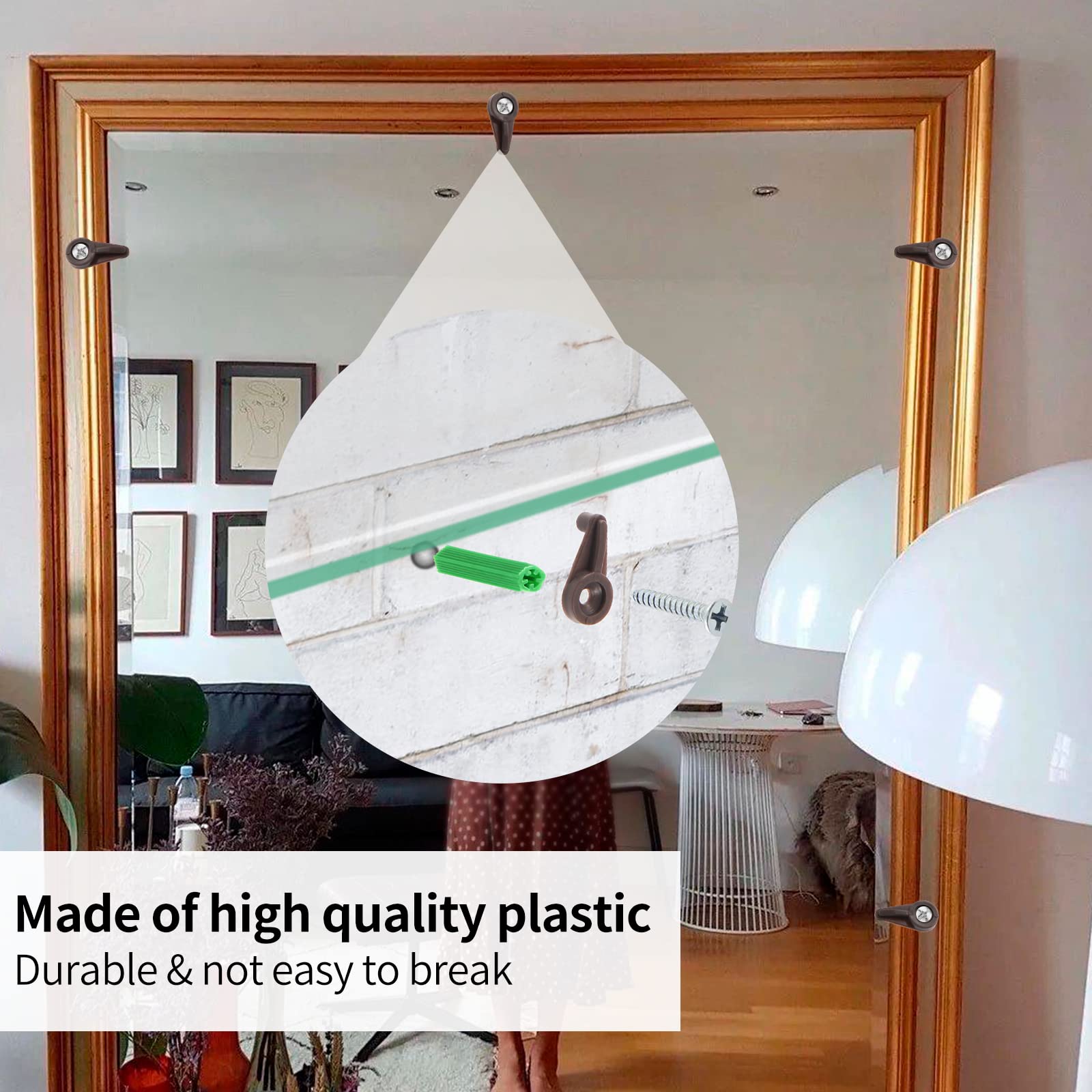 Snapklik.com : 60 Pack Glass Window Clips Brown Retainer Clips, Glass ...