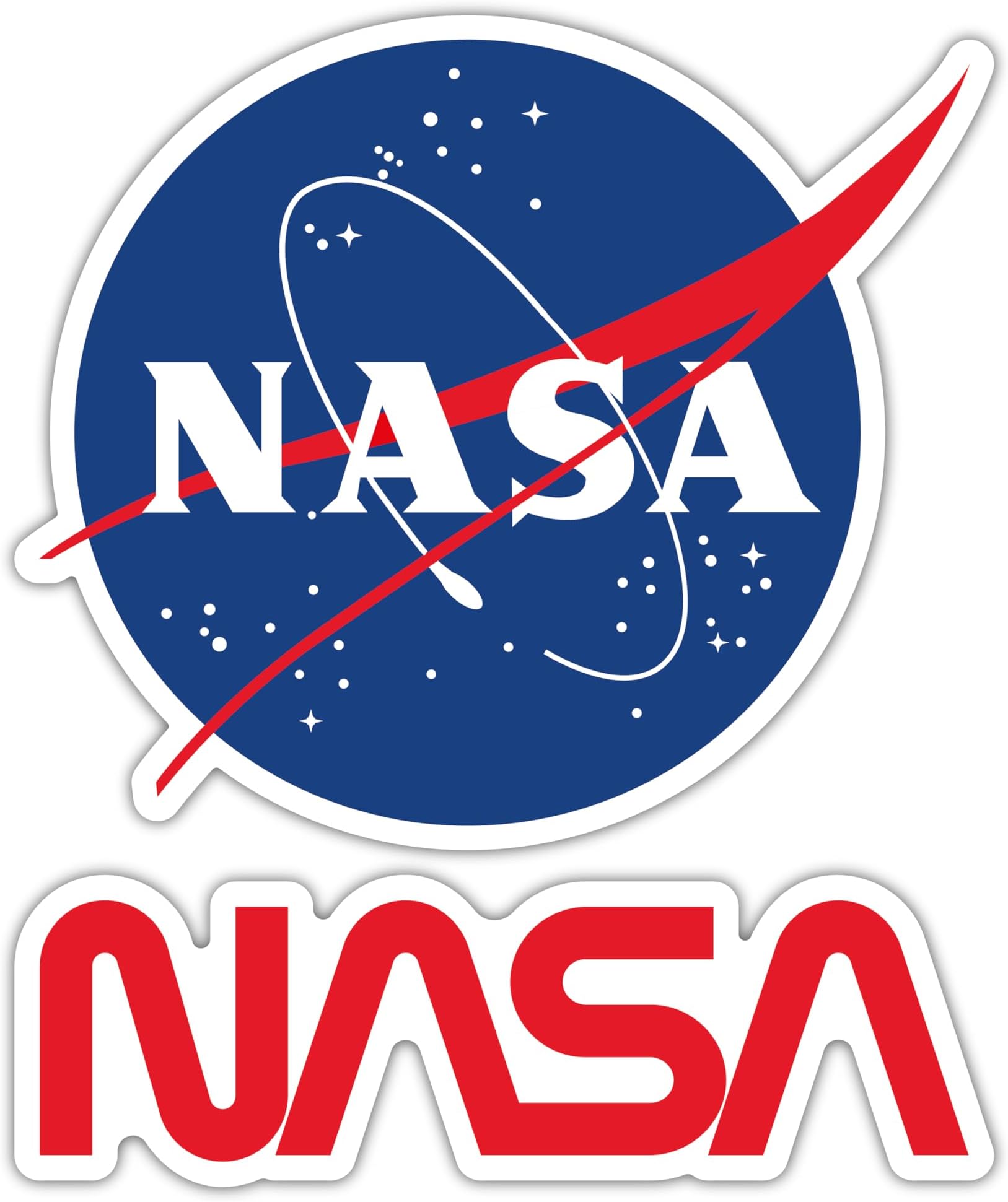 Amazon.com: Large 3D NASA Logo Sticker, Space Exploration Vinyl ...