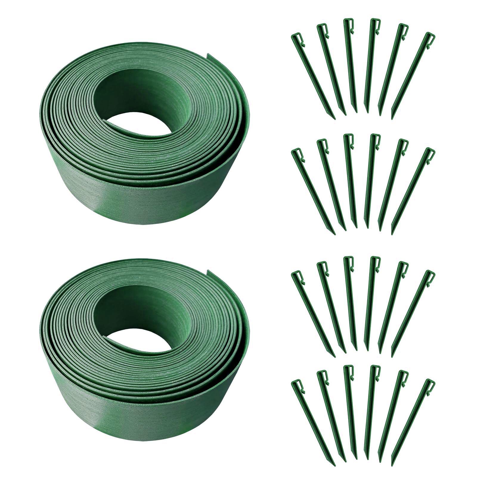 MTB Landscape Edging Coil Kit 4 Inch High Terrace Board with 24 10-inch ...