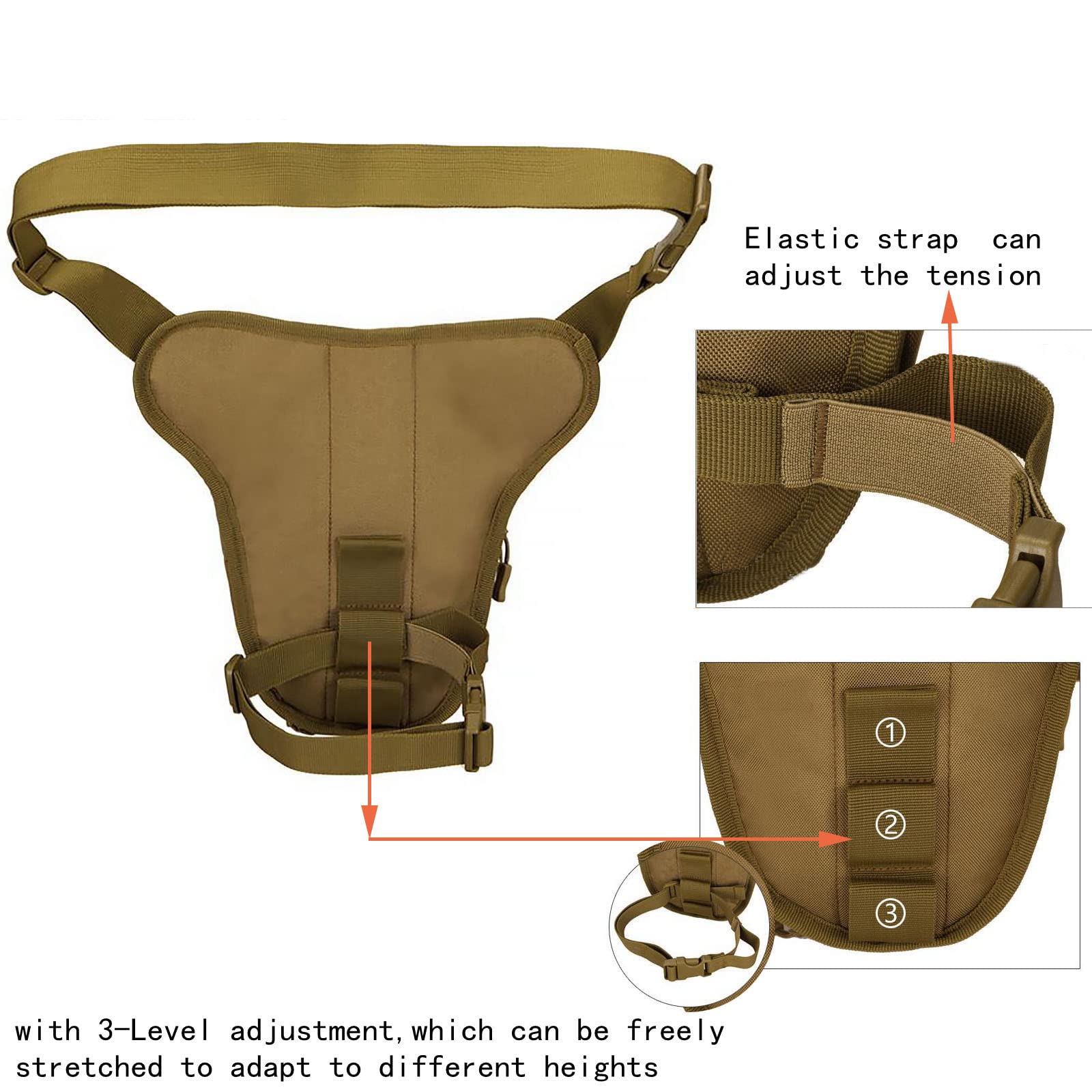 Snapklik.com : Hdlsina Drop Leg Bag Hard Shell Reflective Stripe Waist ...
