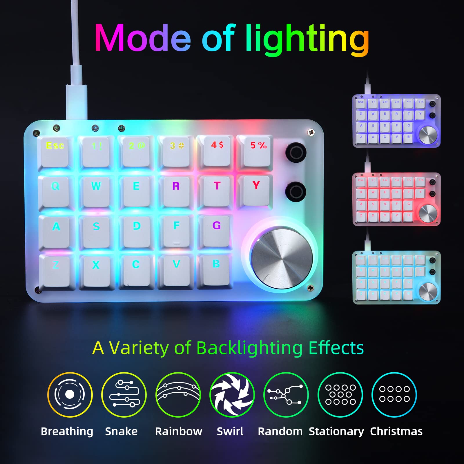 Snapklik.com : Koolertron One-Handed Macro Mechanical Keyboard, Single ...