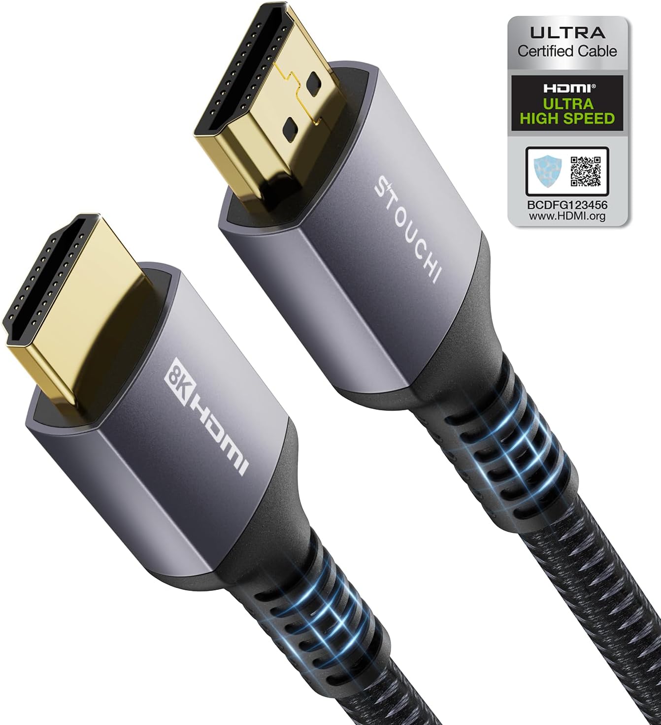 UGREEN 8K@60Hz Certified HDMI 2.1 Cable 2M Ultra Speed 10K 60Hz 4K 240Hz Braided Cord Support ...