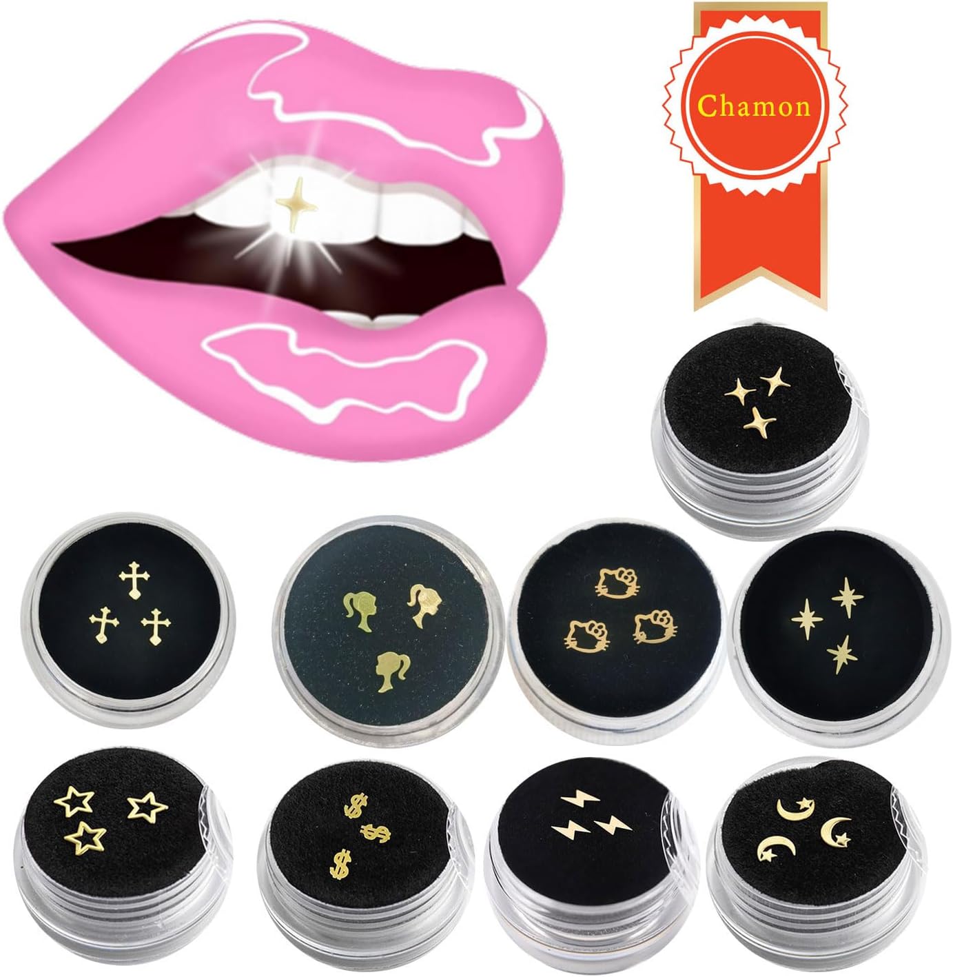 Amazon.com: Dental Gems 18K Surface Gilding Tooth Gems Pack 27 PCs Size ...