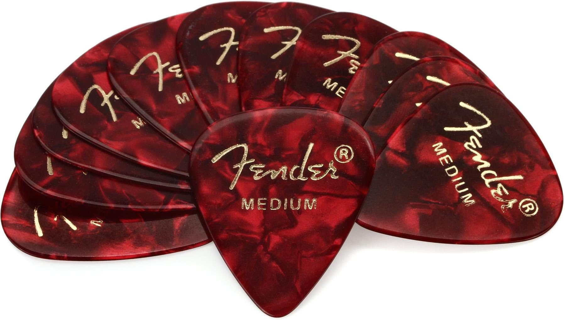 Amazon.com: Fender Premium Celluloid Guitar Picks 351 Shape, Guitar ...