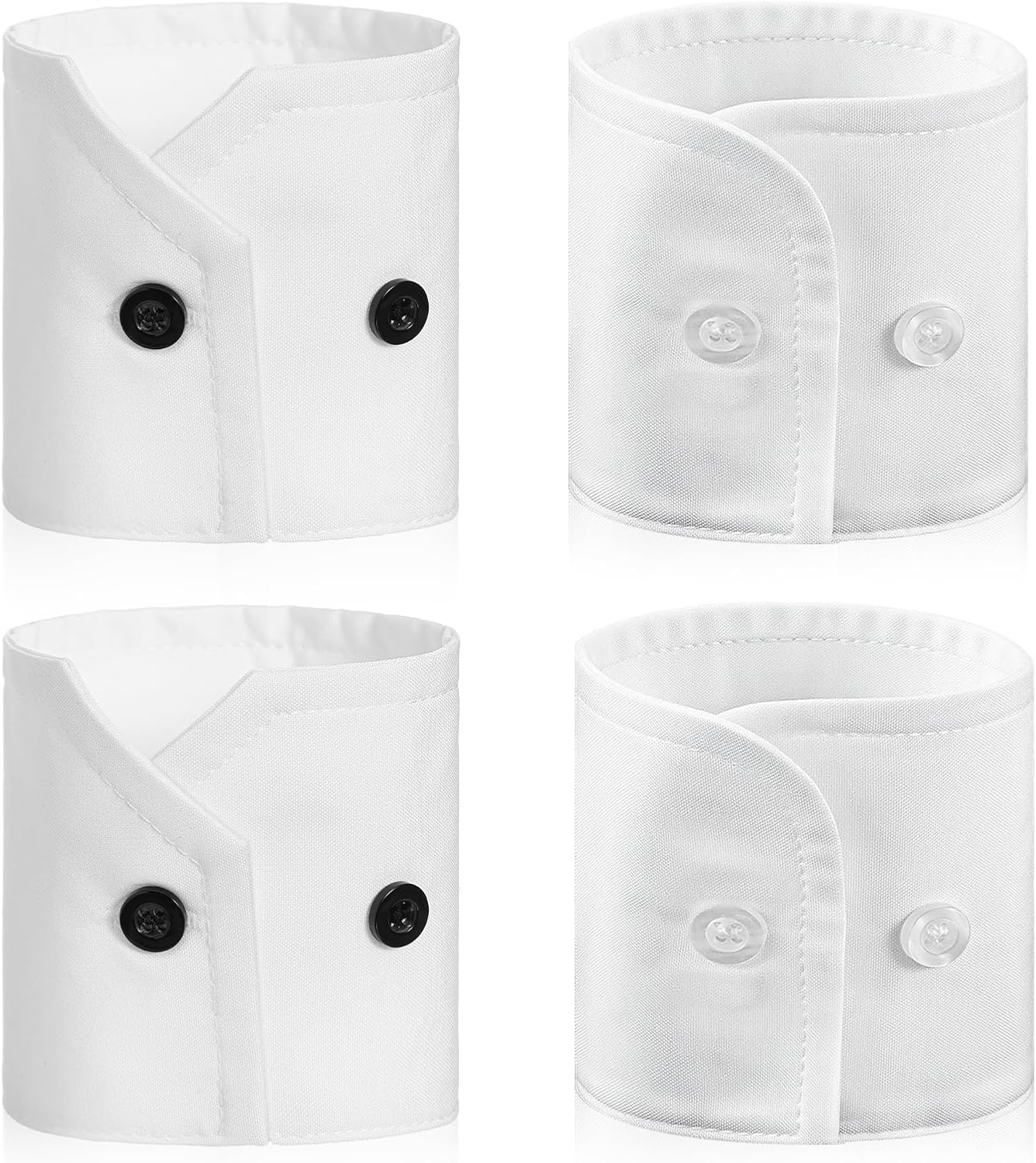 Amazon.com: Elegaperma 4 Pcs White Sleeve Cuffs, Fake Sleeve Cuffs ...