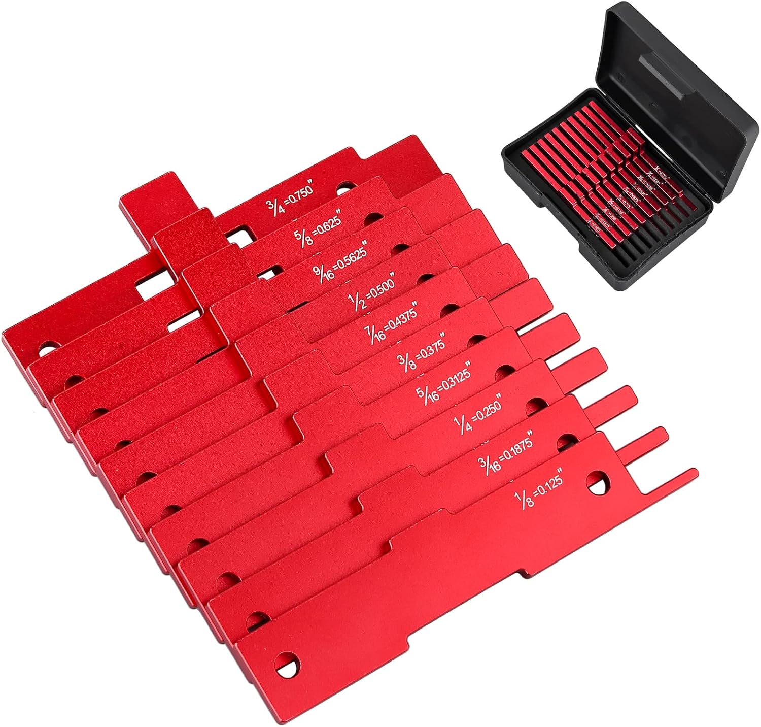 XUNTOP Setup Blocks Woodworking, 10pcs Precision Aluminum Set Up Bars ...