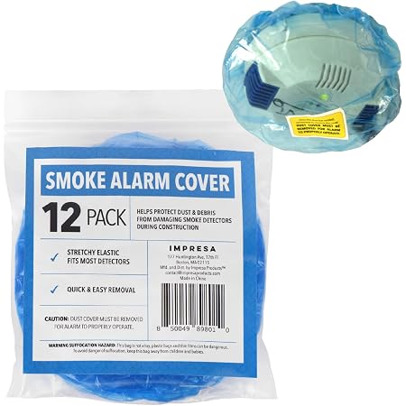 [12 Pack] Temporary Smoke Detector Cover to Protect Vital Alarms ...