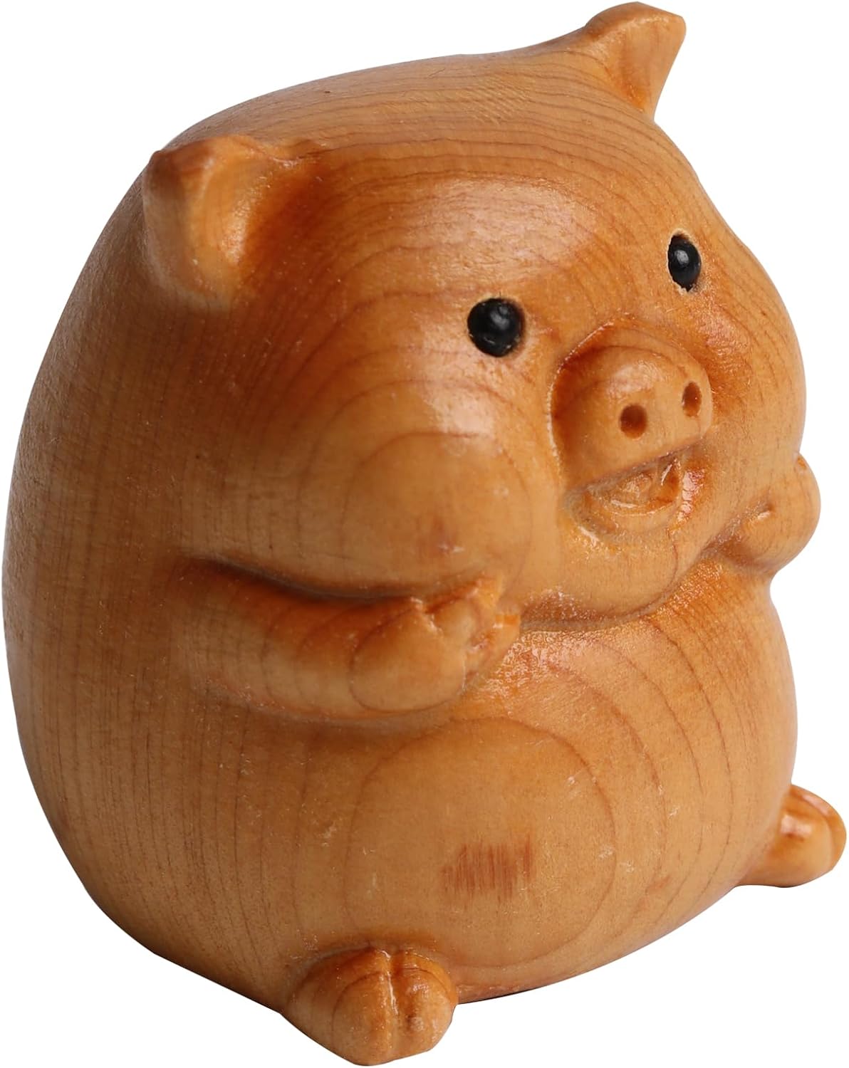 Amazon.com: Frestyle Small Animal Statues Wooden Hand Carved Arborvitae ...