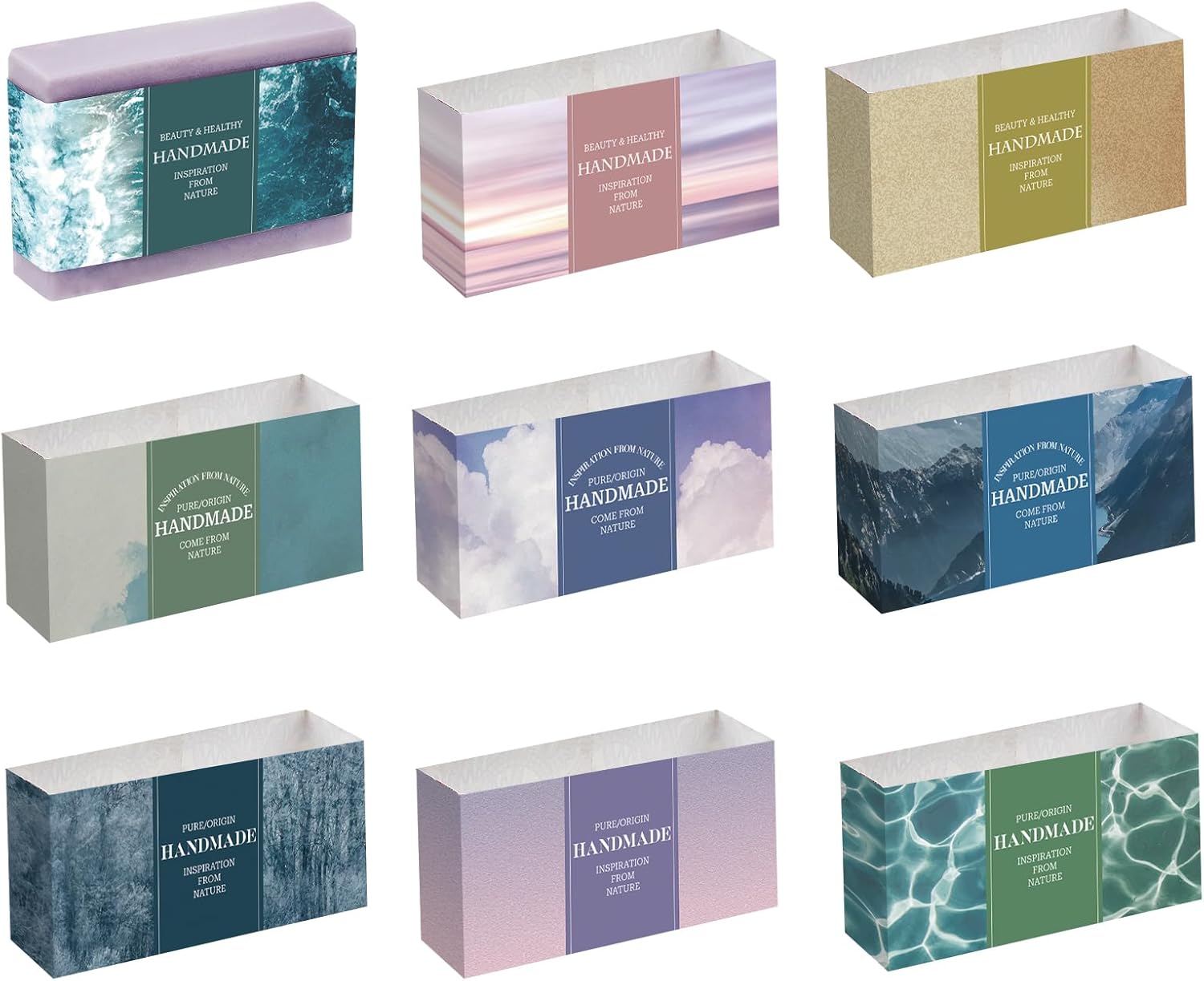 Amazon.com: PH PandaHall 9pcs Soap Wrappers - 9 Styles, Natural Scenery ...