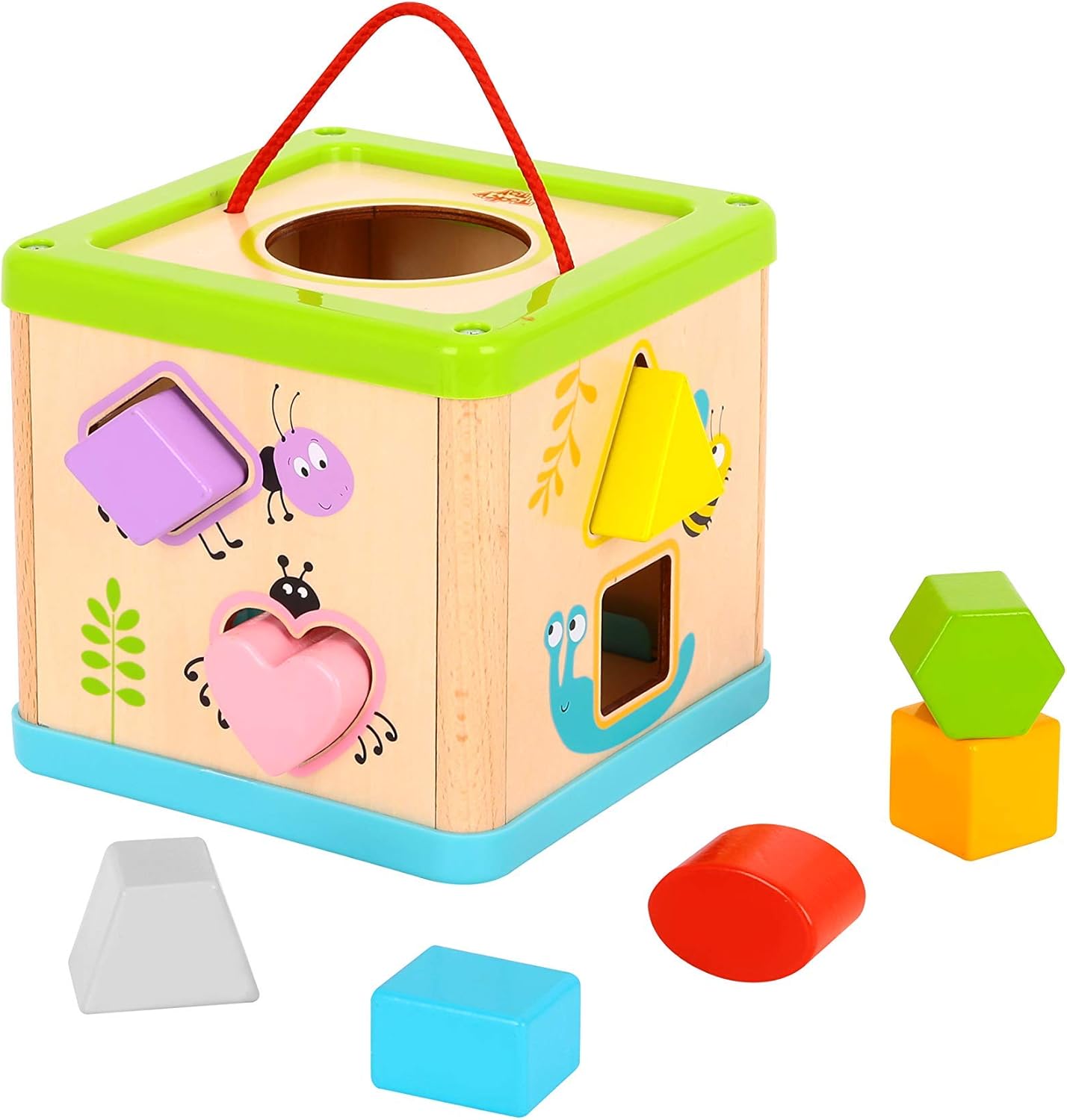 Wooden Shape Sorter For 1 Year Up – Baby Learning Centre for Colour and ...