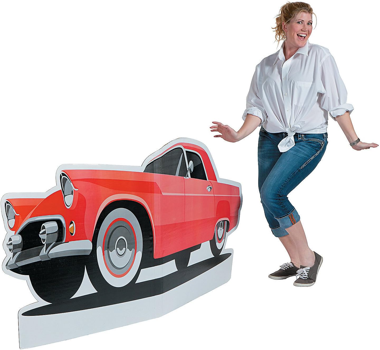 Amazon.com: Fun Express - Rockin 50s Vintage Car Stand up for Party ...