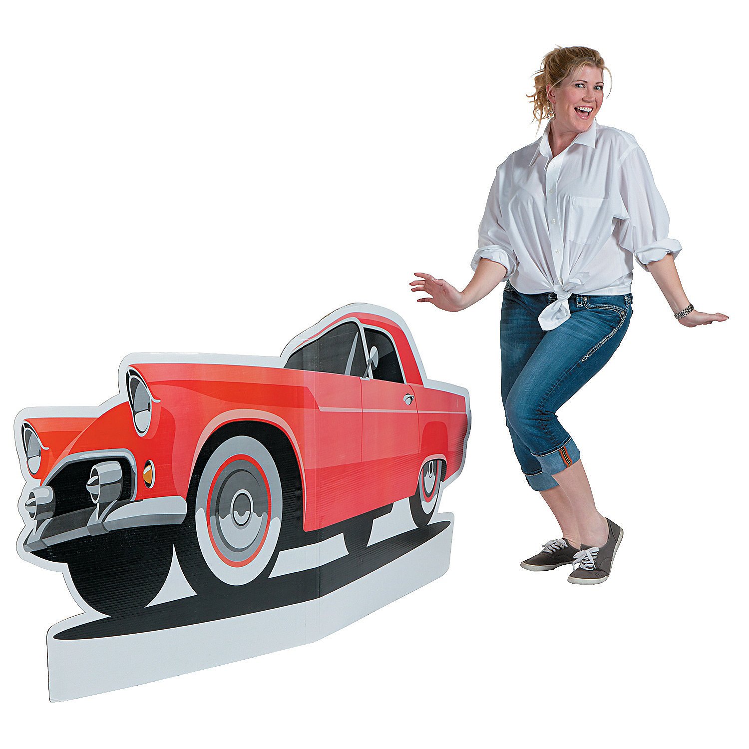 Amazon.com: Fun Express - Rockin 50s Vintage Car Stand up for Party ...