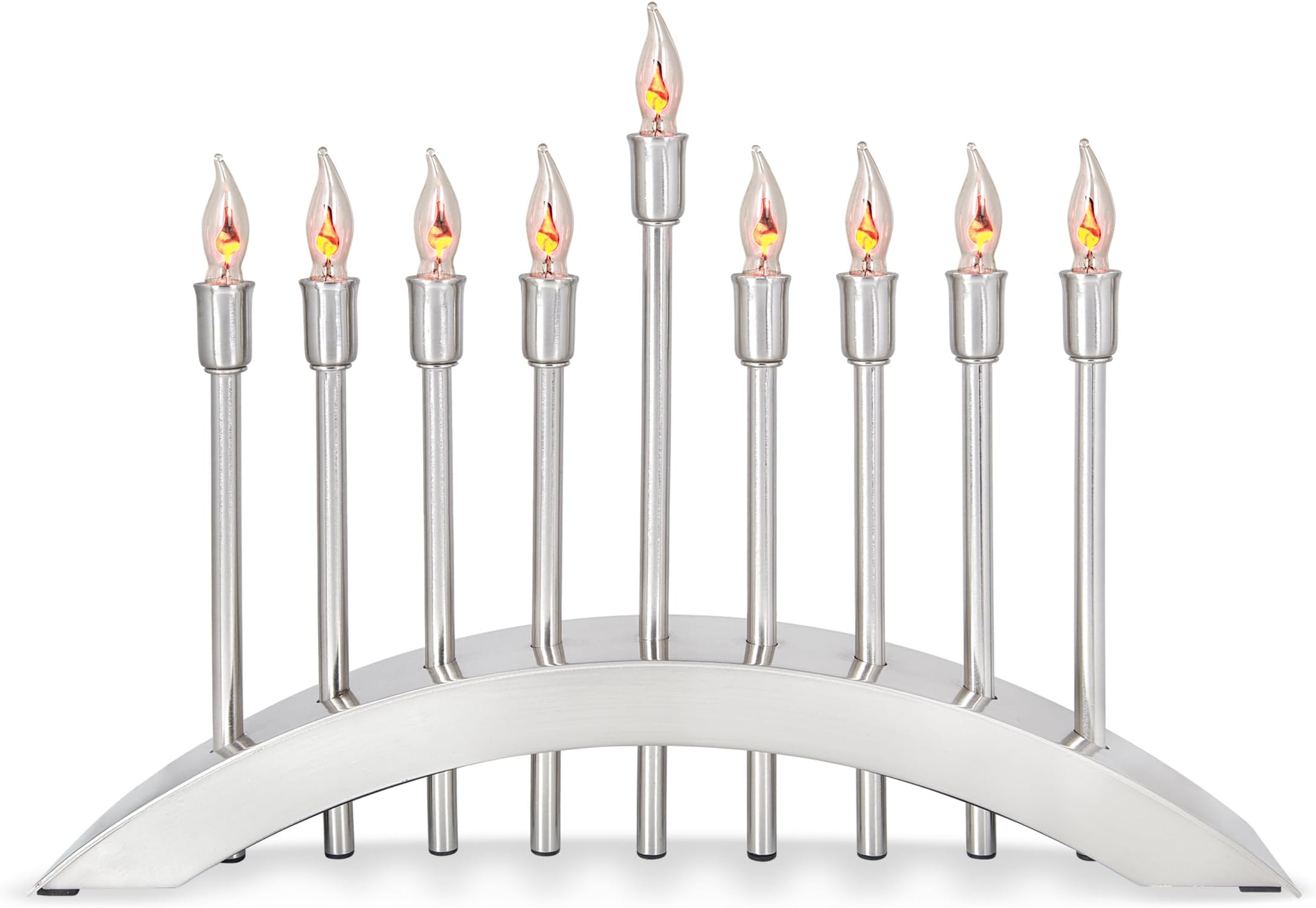 Amazon.com: Hanukkah Electric Menorah Brushed Stainless Steel with ...