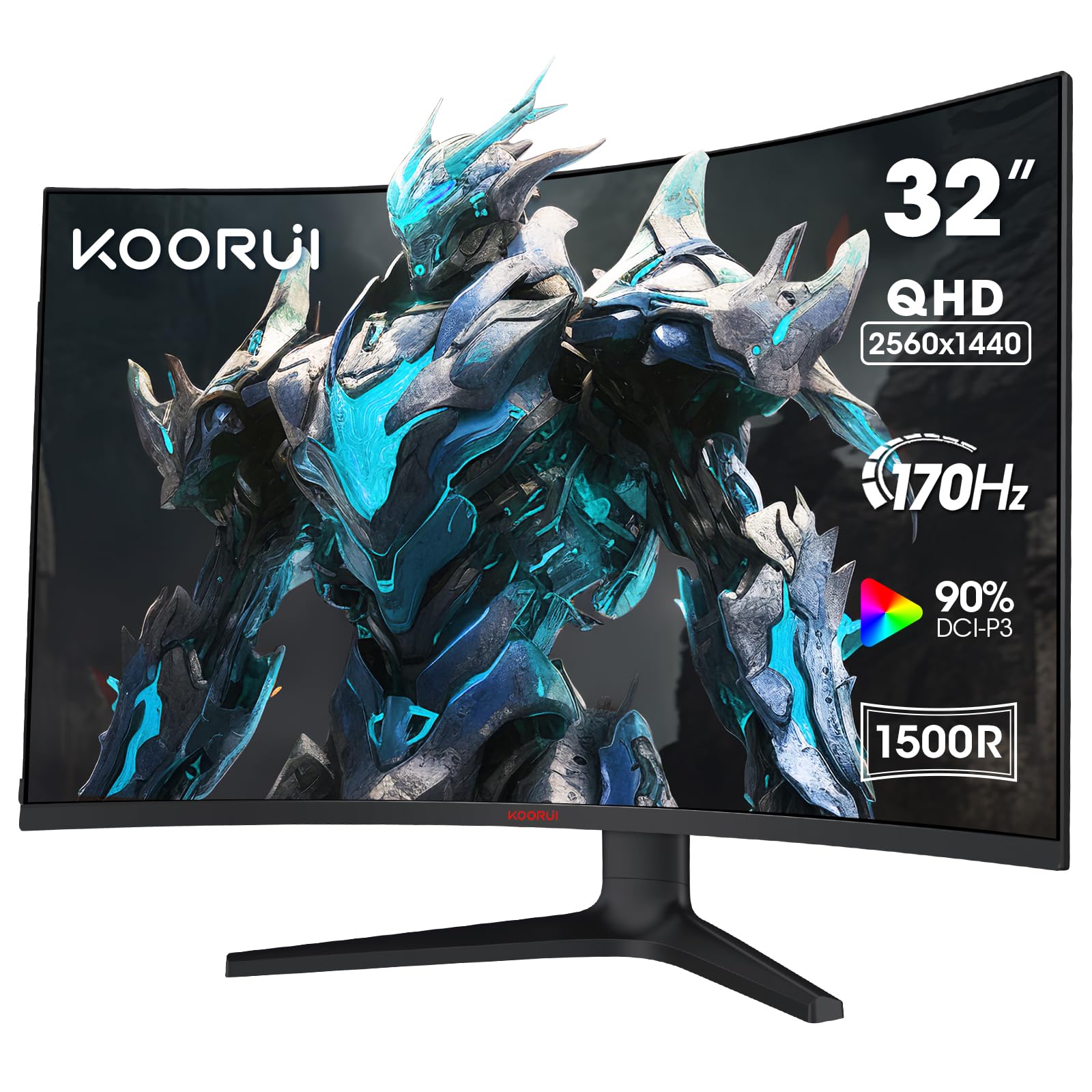 Snapklik.com : KOORUI 32 Inch Curved Gaming Monitor - QHD
