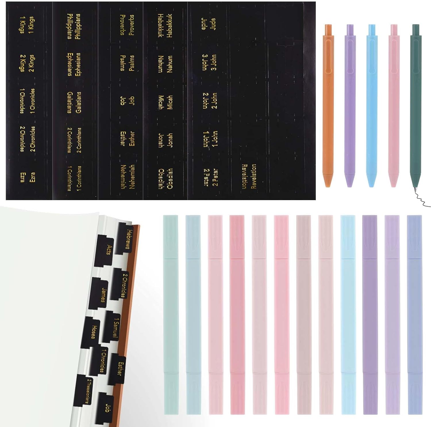 Amazon.com: PEUTIER 92pcs Bible Pens and Highlighters No Bleed ...