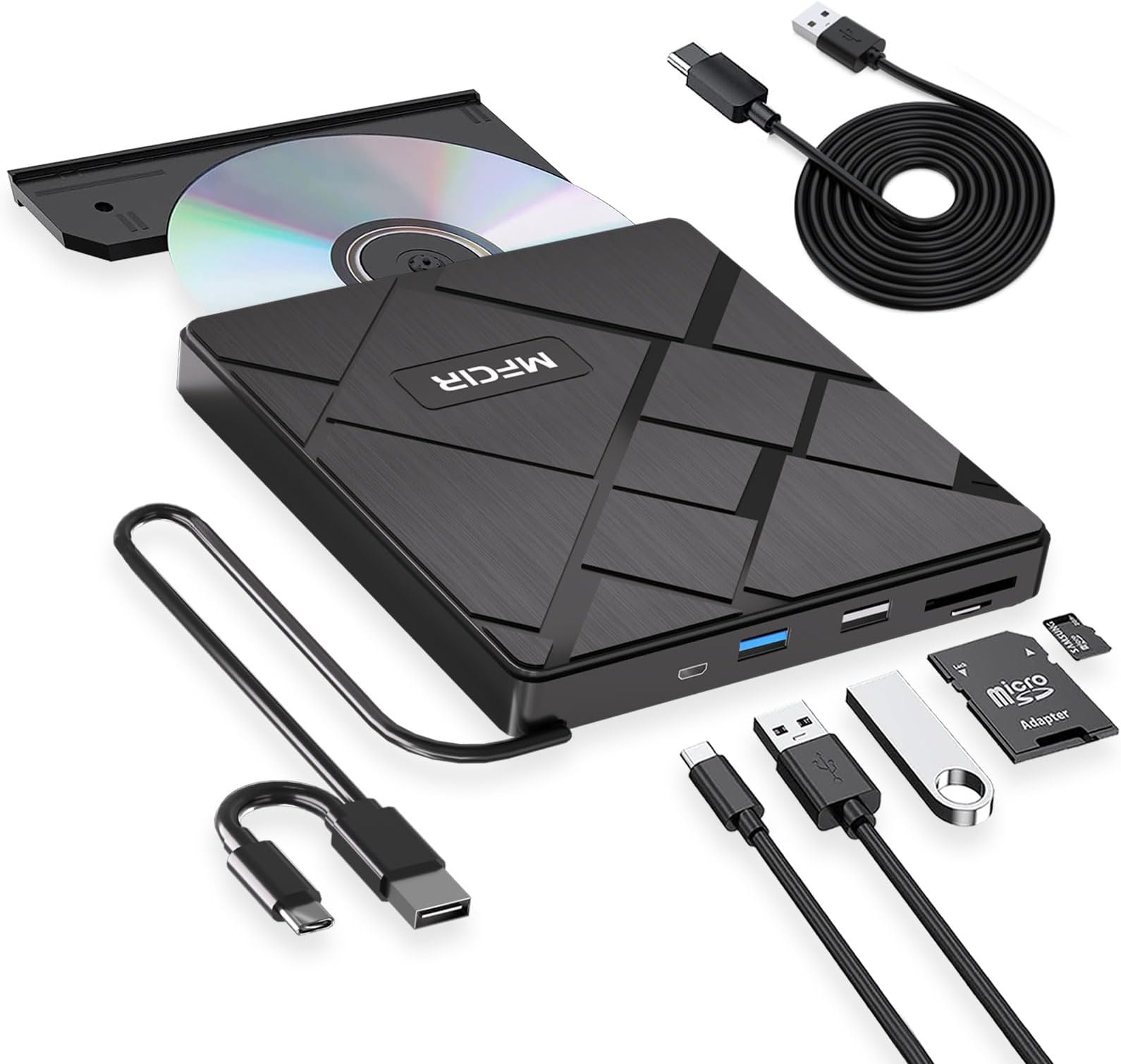 Amazon.com: Aumdie External CD/DVD Drive for Laptop, USB 3.0 CD Burner ...