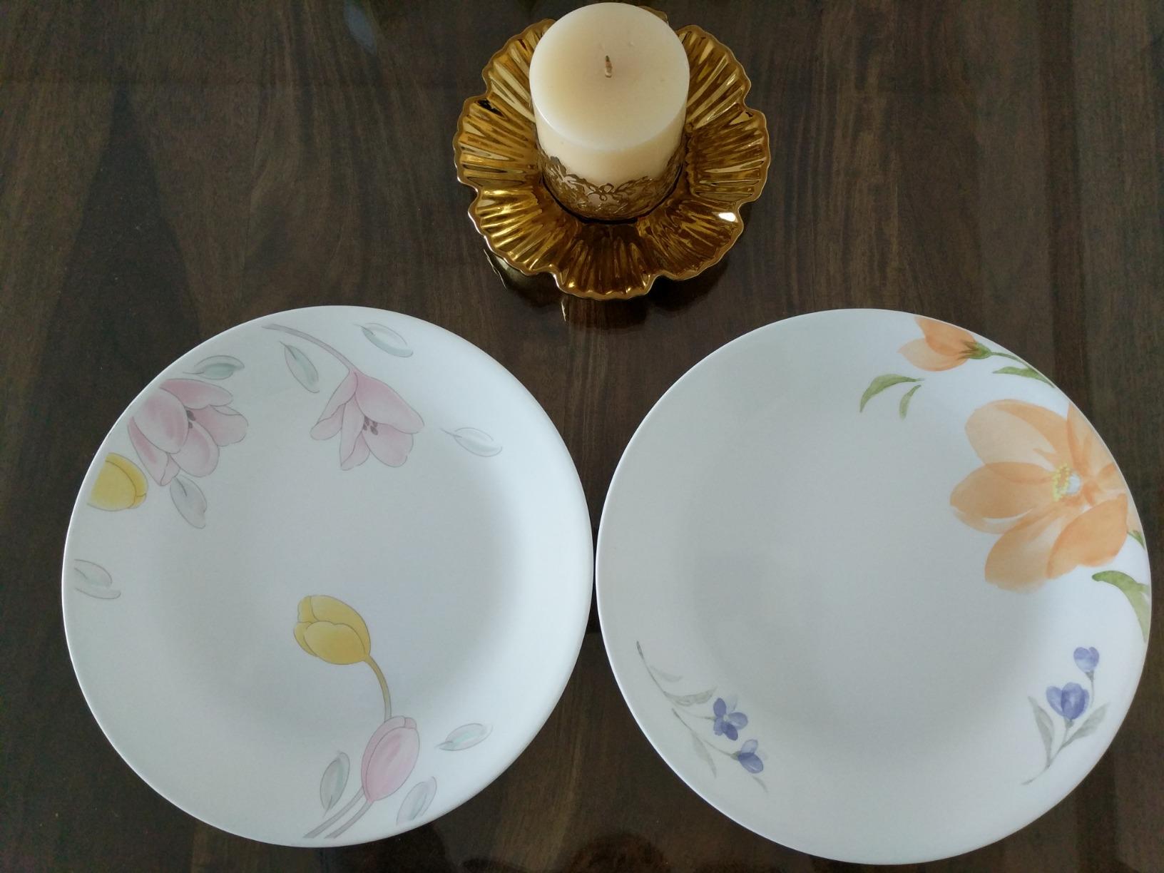 Corelle Begonia Glass 21Pcs Dinner Set, Multicolor : Amazon.in: Home ...