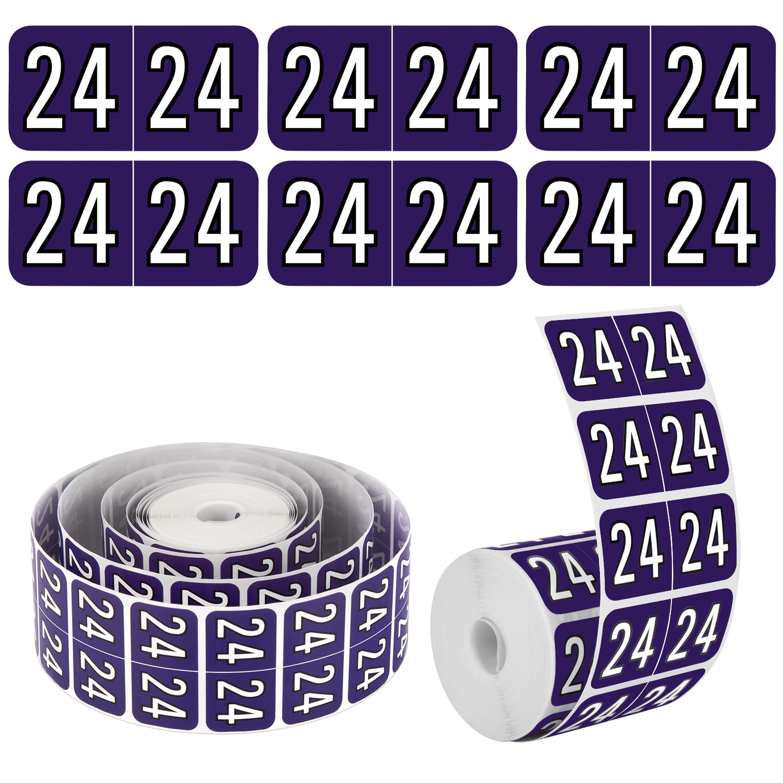 Snapklik.com : 600Pcs 2024 Year Stickers, Purple, Paper, Custom Style ...
