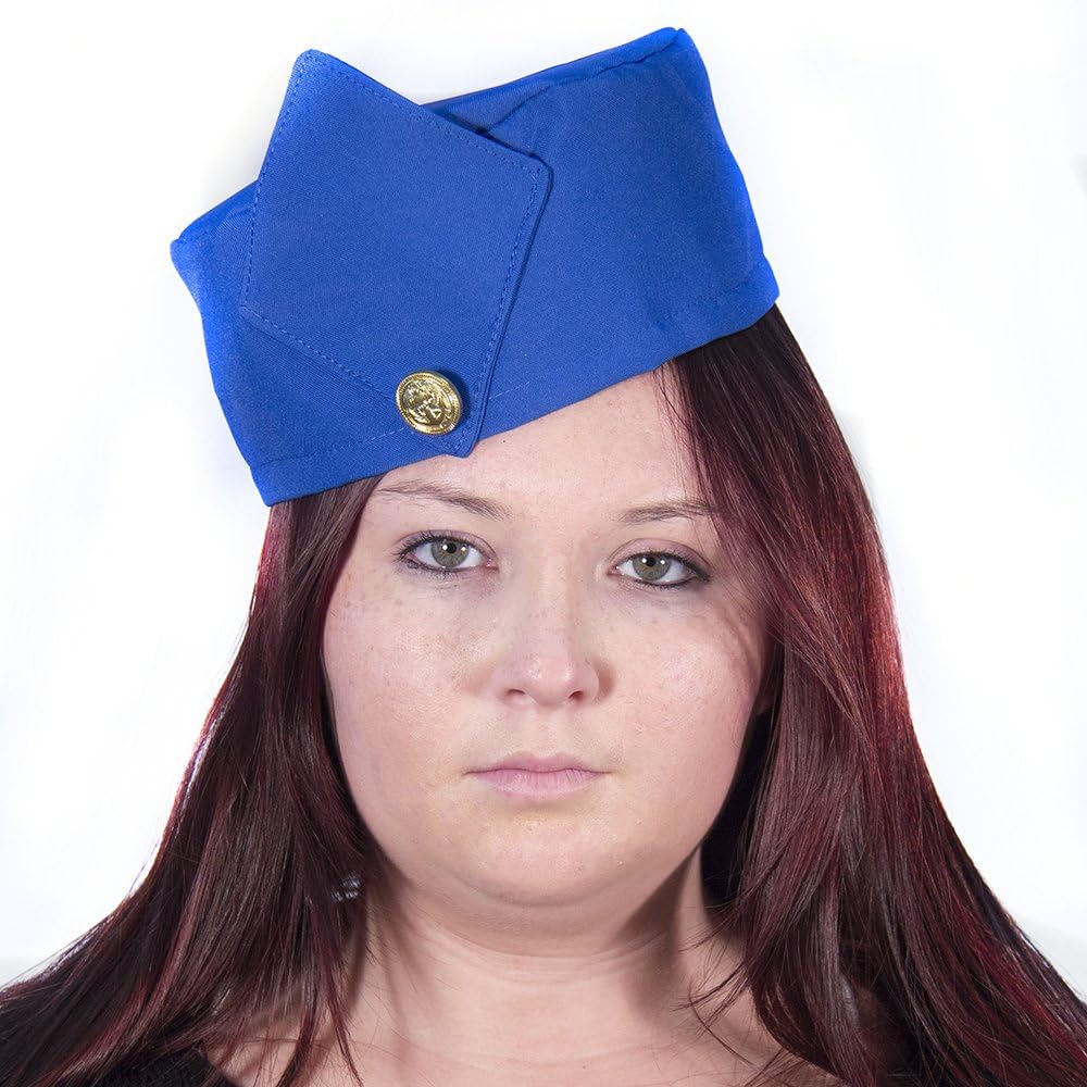Amazon.com: HMS Retro Stewardess Hat, Blue, One Size : Clothing, Shoes ...