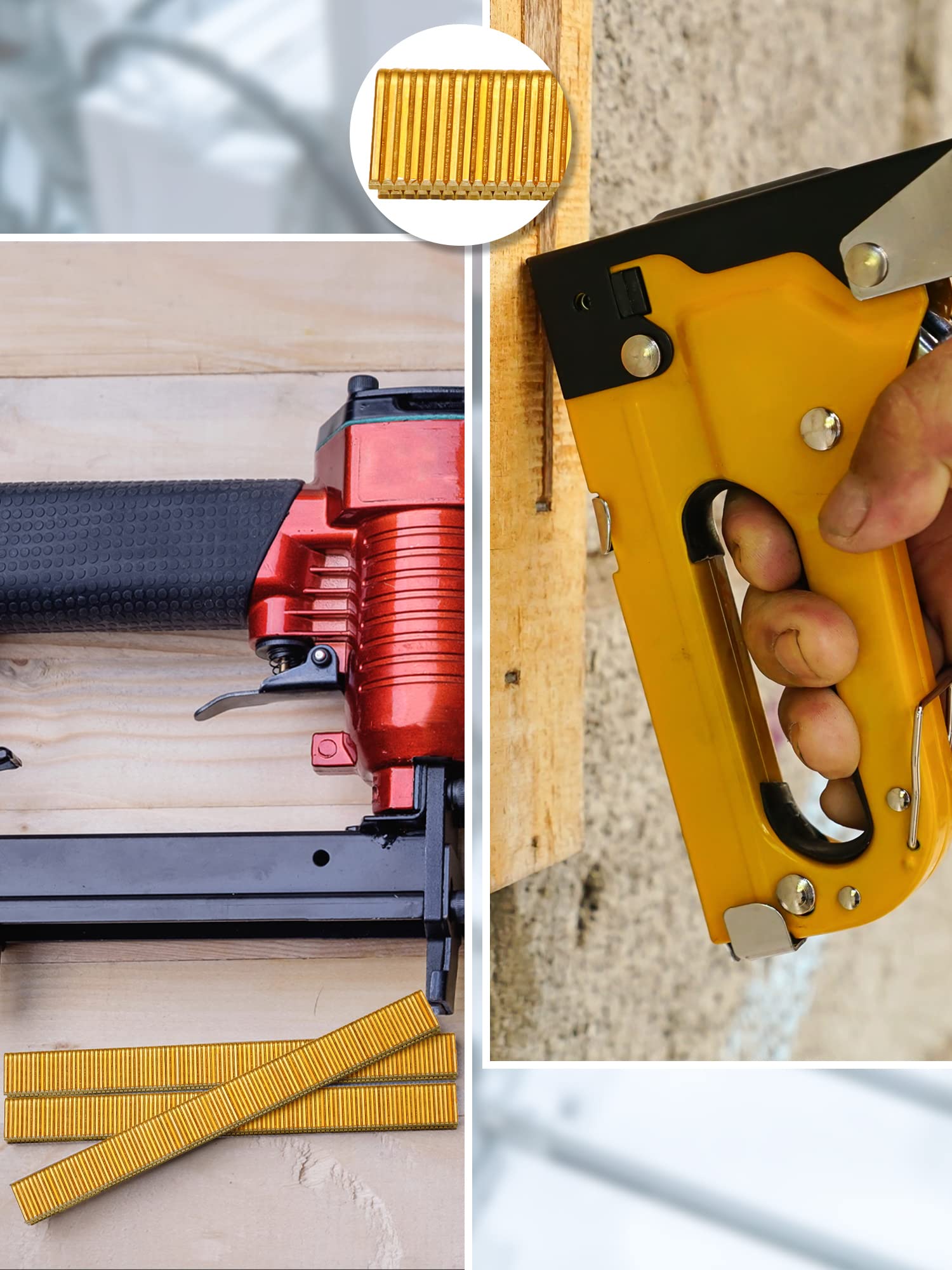 Snapklik.com : Tinlade 7500 Counts 18 Gauge 1/2 X 1/4 Inch Gold ...