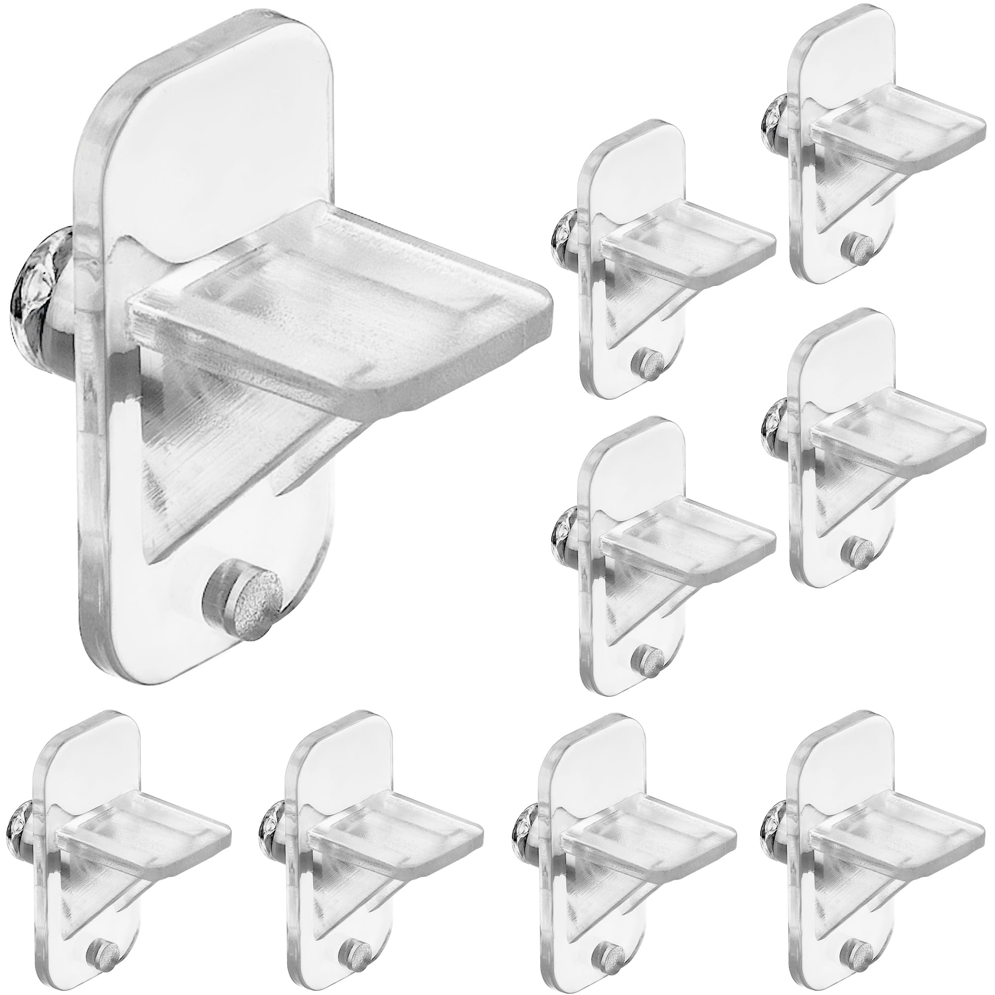 Amazon.com: Nkiy Quen 10 Pcs Shelf Holders Pegs-1/4 Inch Clear Plastic ...