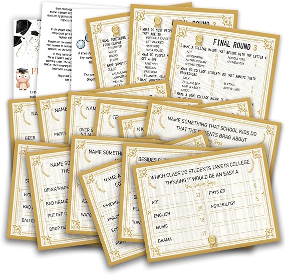 Amazon.com: Graduation Friendly Feud Quiz, Graduation Feud Quiz ...