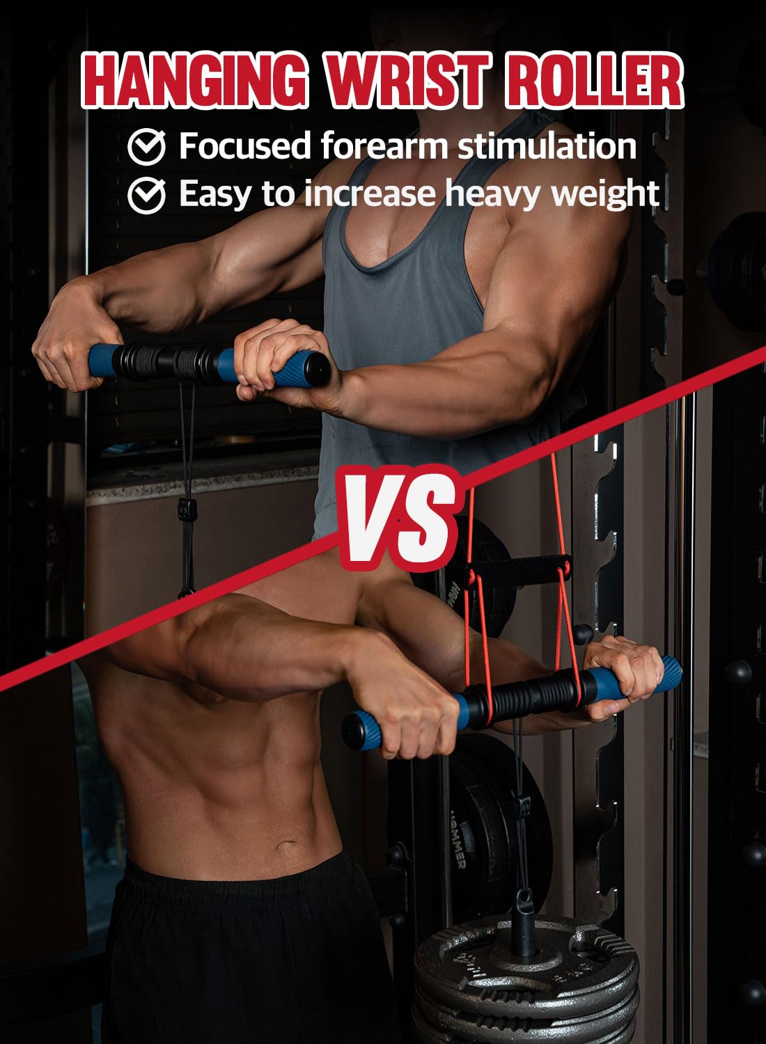 Snapklik.com : GD Hanging Wrist Roller Forearm Blaster- Forearm ...