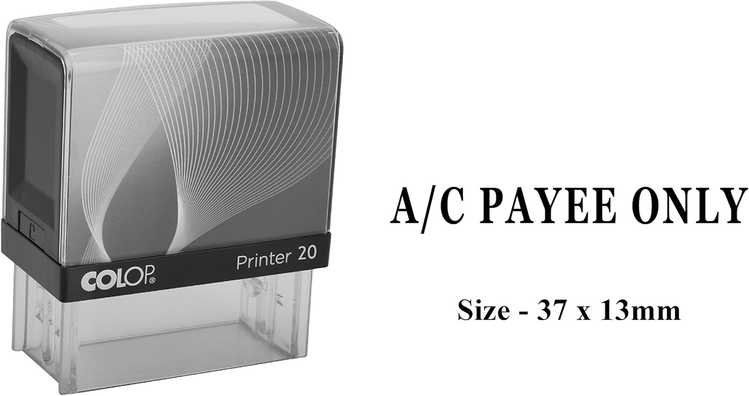 Amazon.com: A/C Payee ONLY Rubber Stamp Clear Print for Office ...