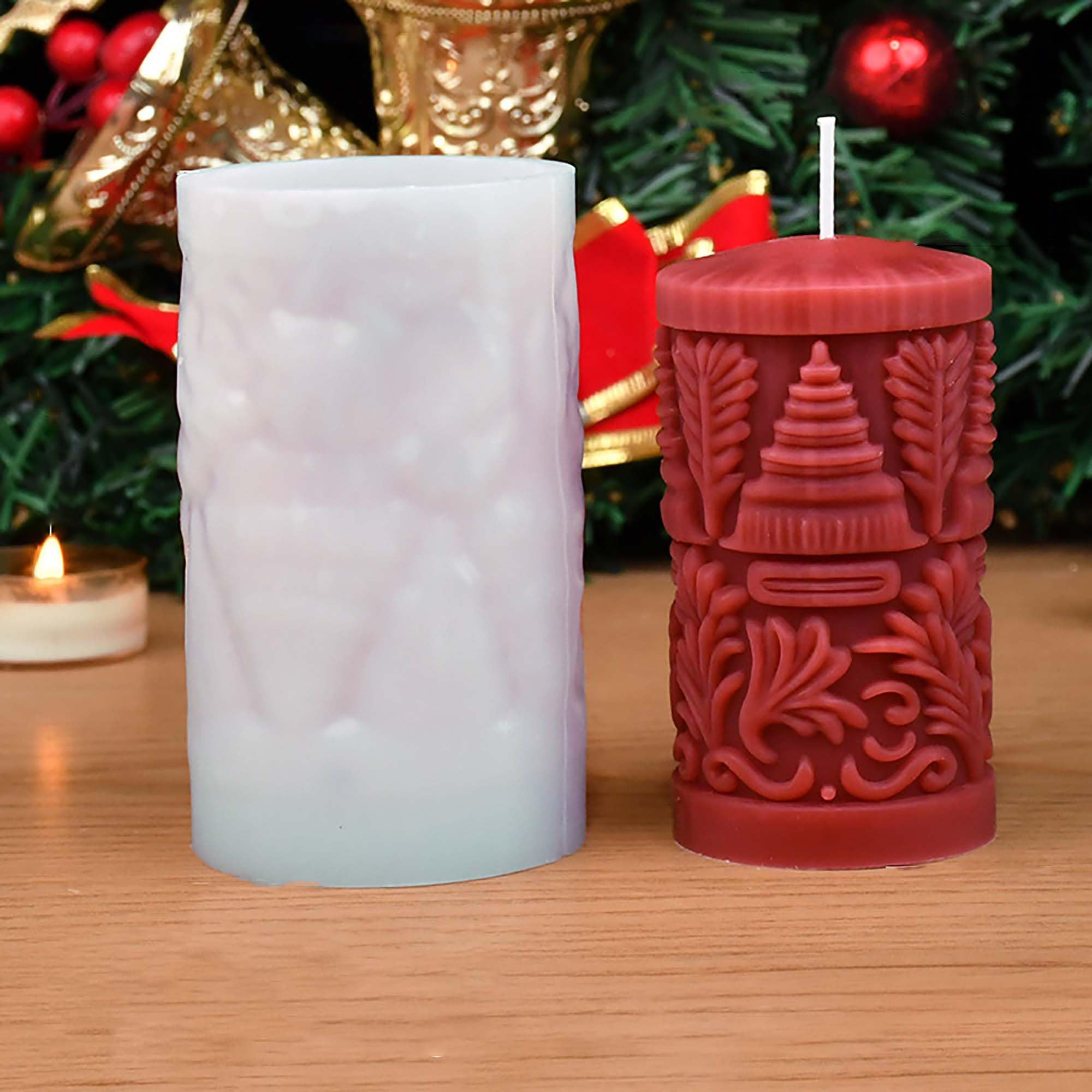 Snapklik.com : Wave Rotation Mold Spiral Candle Mold Cylinder Resin ...