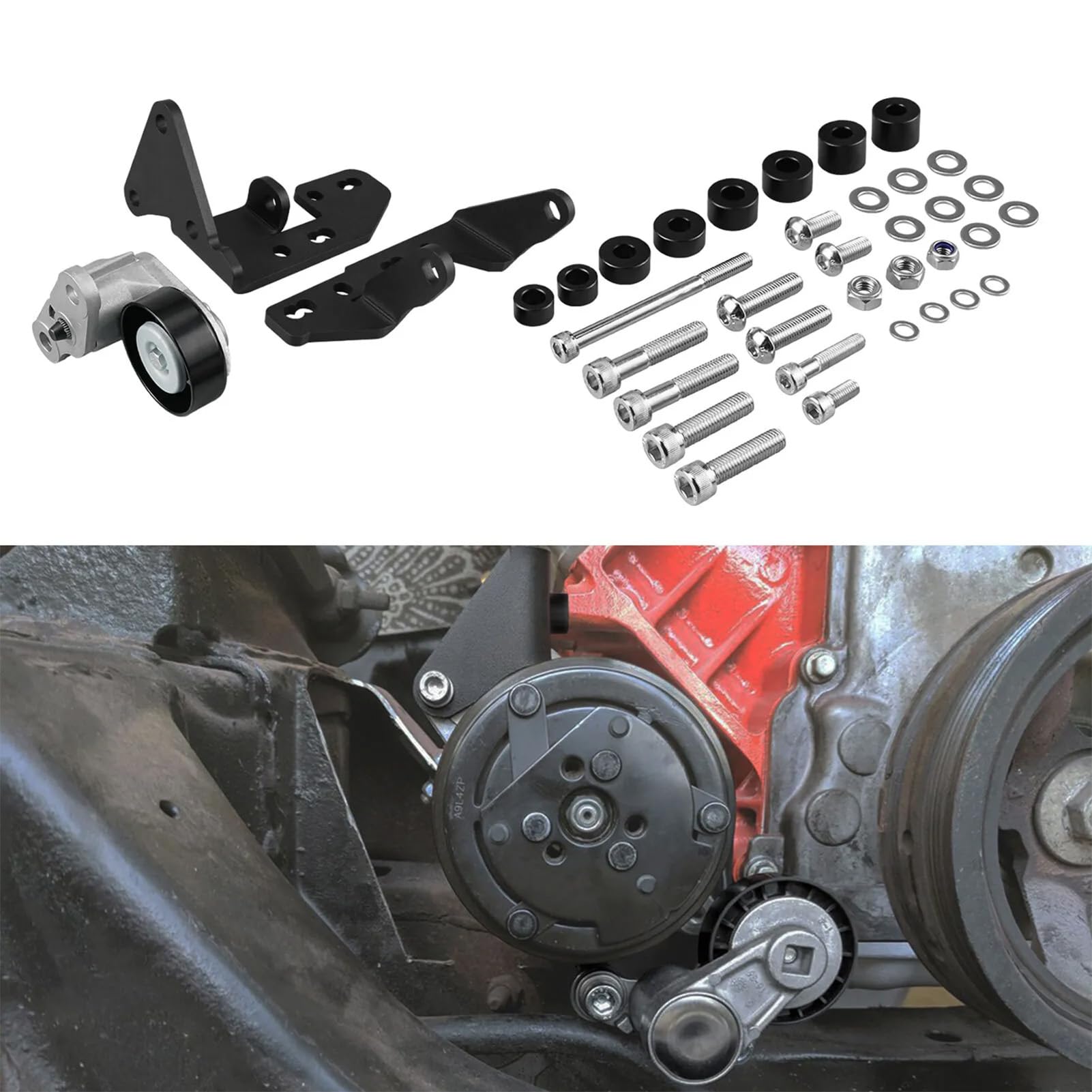 Amazon.com: Bevinsee Low Mount AC Compressor Bracket Sanden 7176 SD7B10 ...