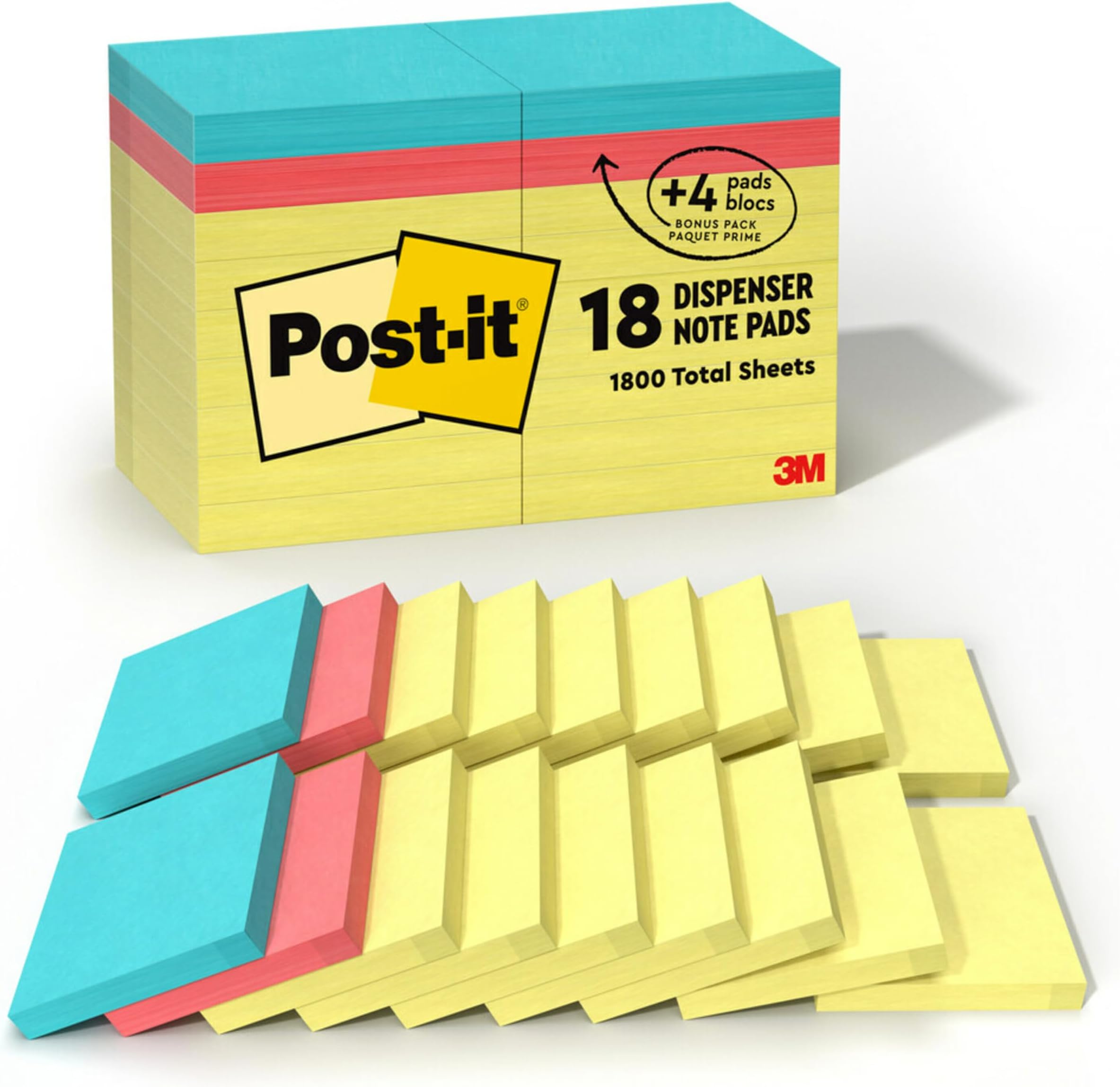 Amazon.com : Post-it Notes 3 in x 3 in,2 Pads, America's’s #1 Favorite ...