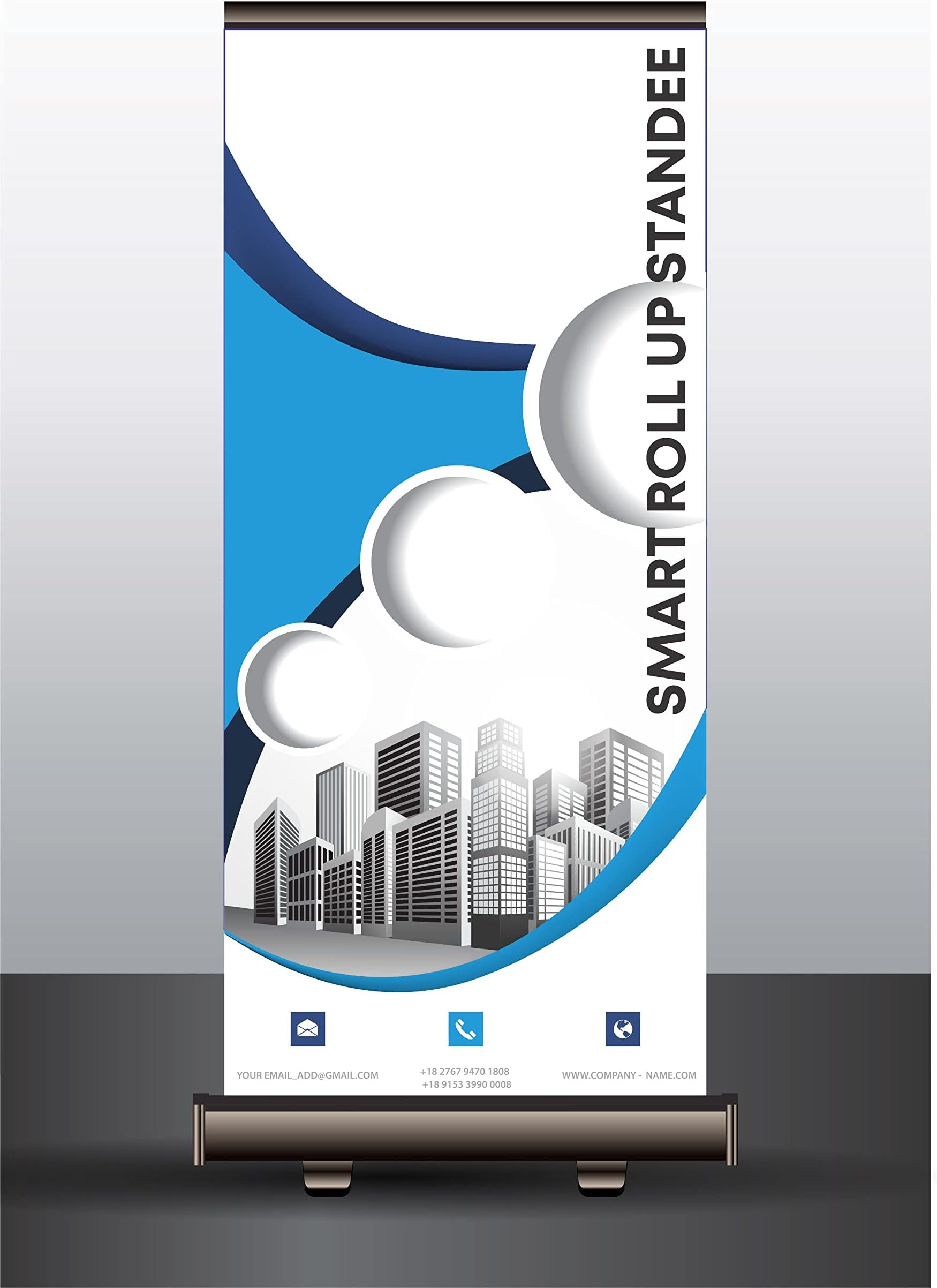Aditya Sign® “Aluminum Retractable Roll up Standee without Flex Banner ...