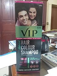 Buy VIP HAIR COLOUR SHAMPOO 180ml Black for Men & Women | Alternate to ...
