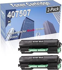 Amazon.com: Credibility Store 2-Pack (Black) Compatible High Capacity 407507 Toner Cartridge ...