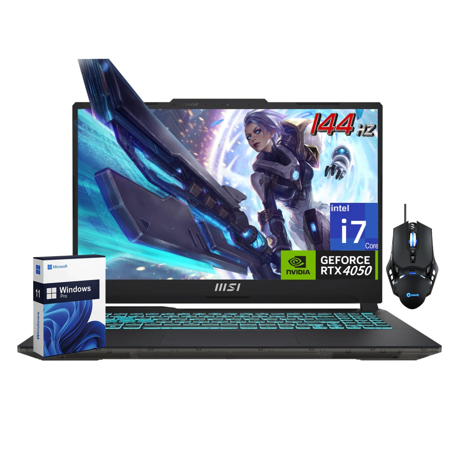 Amazon.com: MSI Cyborg 15 Gaming Laptop, GeForce RTX 4050, 15.6" IPS ...