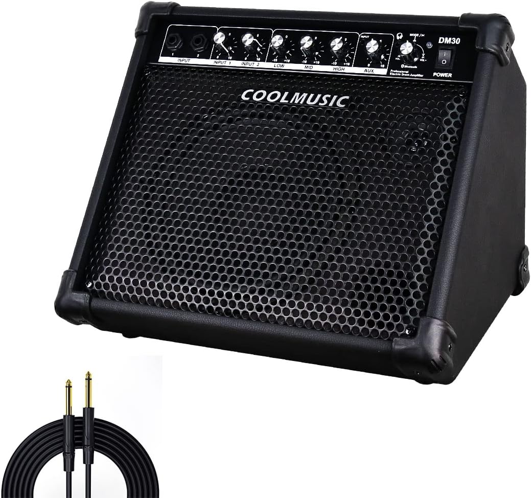 Coolmusic DM30 AMP 30-Watt Electronic Drum Amplifier Keyboard Amplifier ...