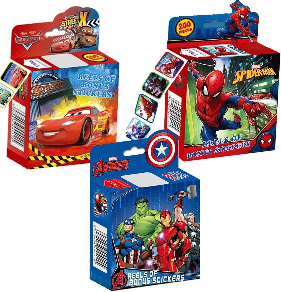 Amazon.com: Sticker Roll 5 Rolls of Party Supplies Stickers for Kids ...