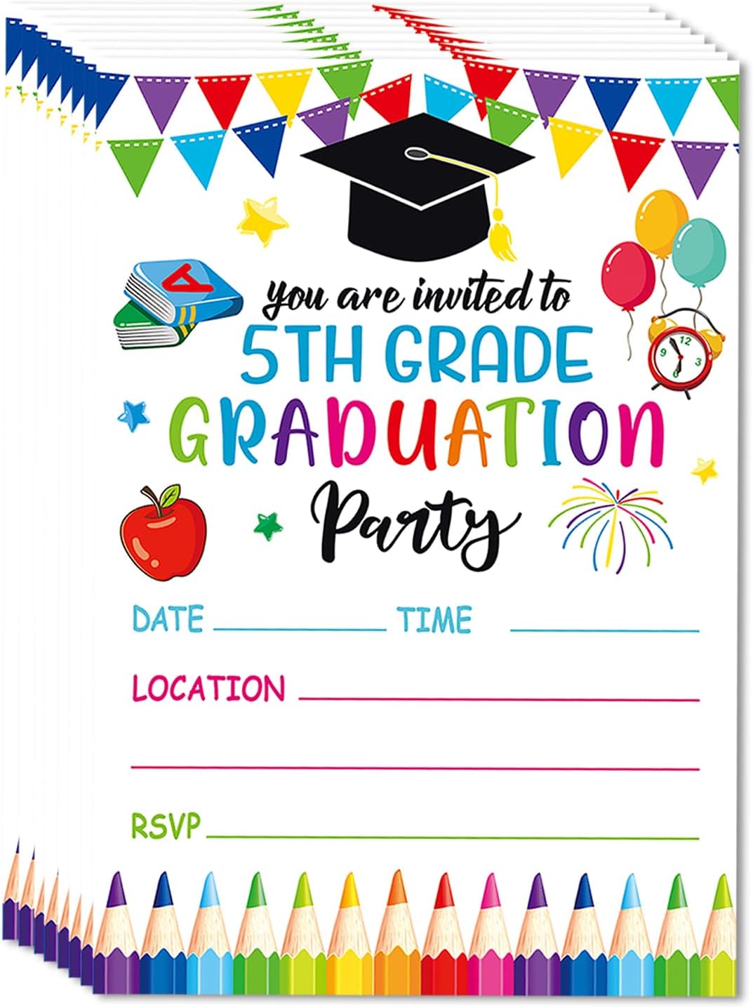 Amazon.com : Aisosiks 5TH Grade Graduation Invitations 2025 with ...