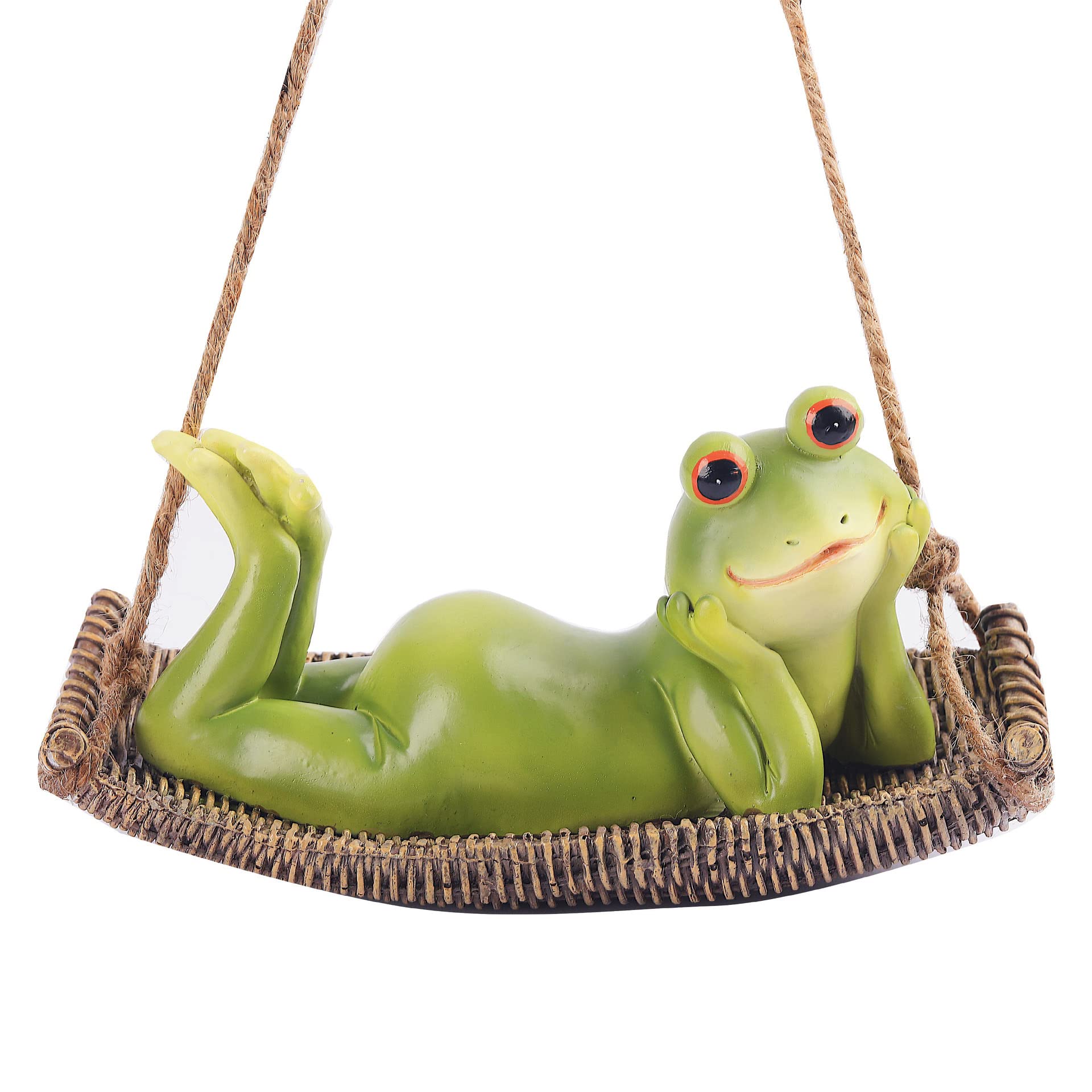 Amazon.com : qumHmup Frog Hanging Garden Sculpture, Hanging Hammock ...