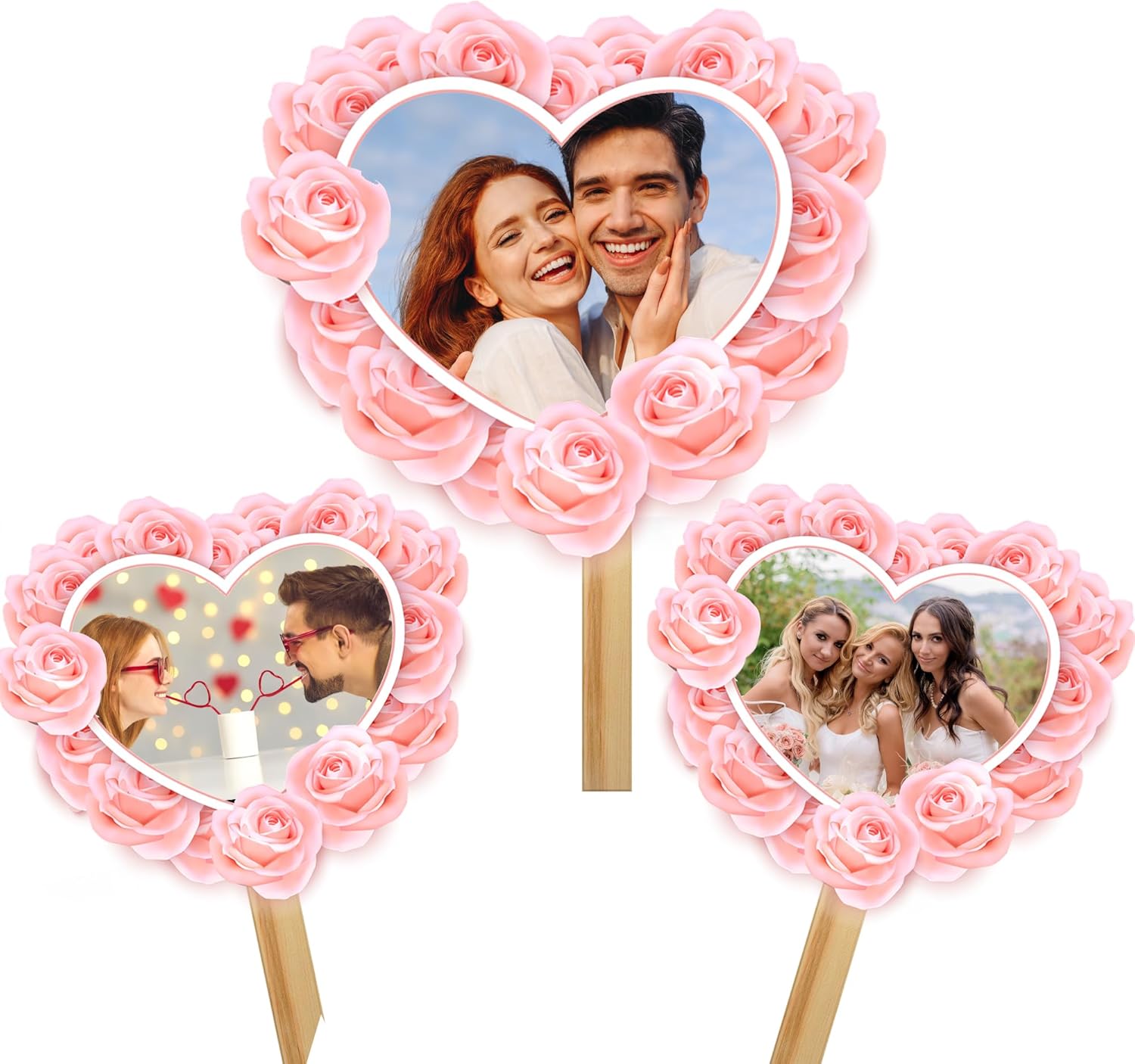 Amazon.com: Custom Face Fans with Wooden Handle, Personalized Big Head ...
