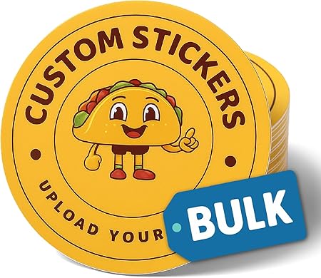 Amazon.com: Custom Stickers Bulk | Upload Your Logo | 25-1000 | Sizes 2 ...