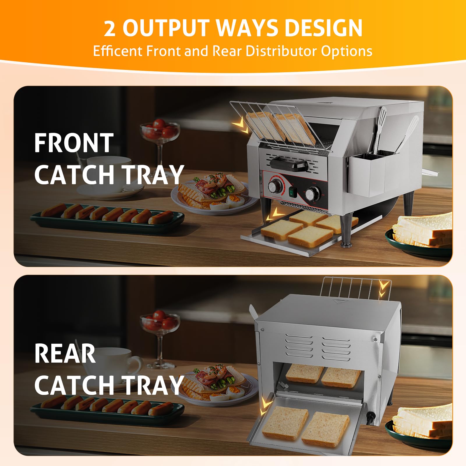 Snapklik.com : Commercial Toaster 300 Slices/Hour Conveyor Restaurant ...