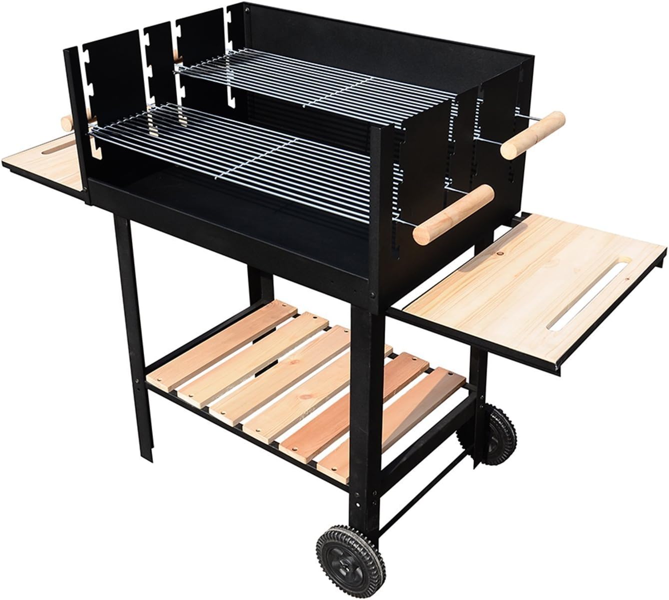 Outsunny – Barbacoa con Ruedas, Negro, 138 x 53 x 101 cm, 01 – 0331 ...