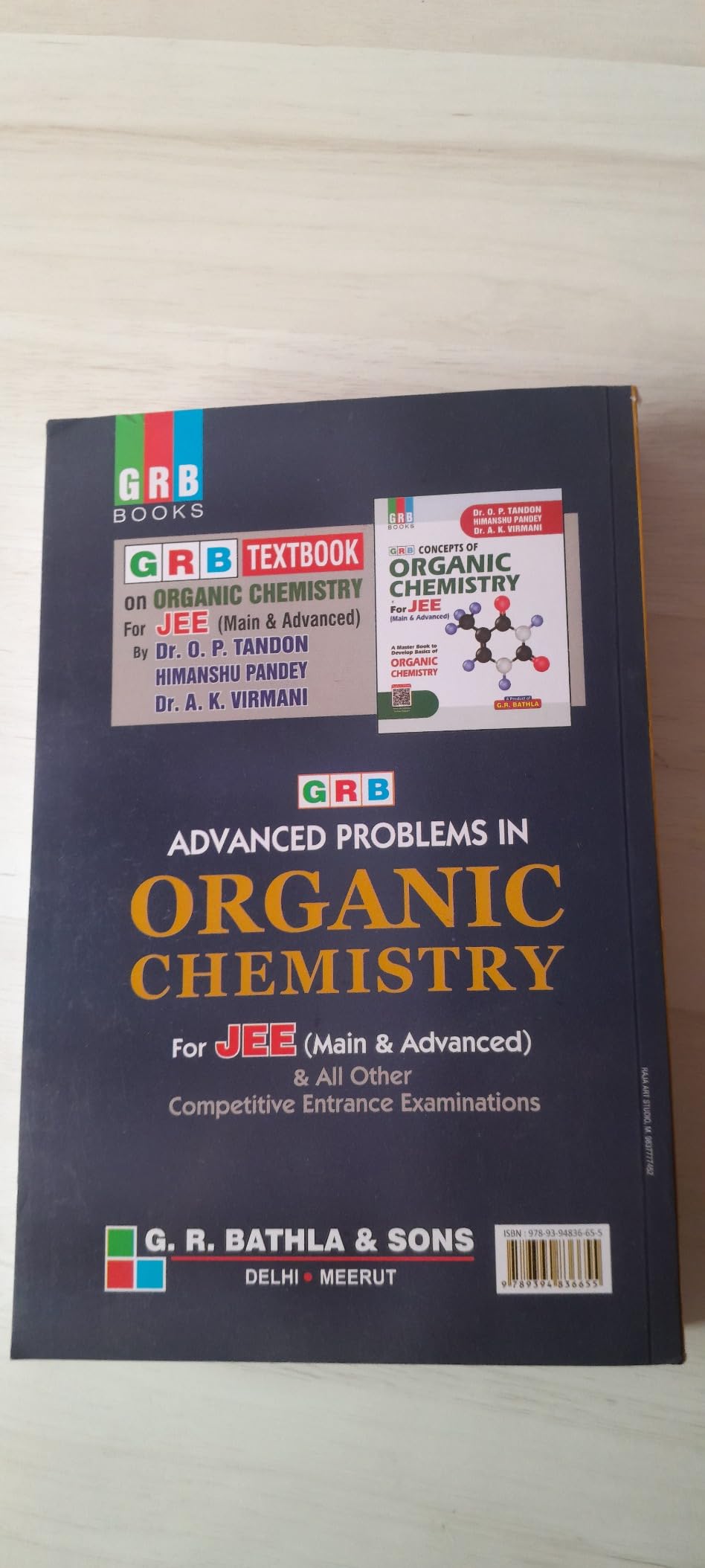 Buy GRB Advanced Problems In Organic Chemistry For JEE (Main & Advanced ...