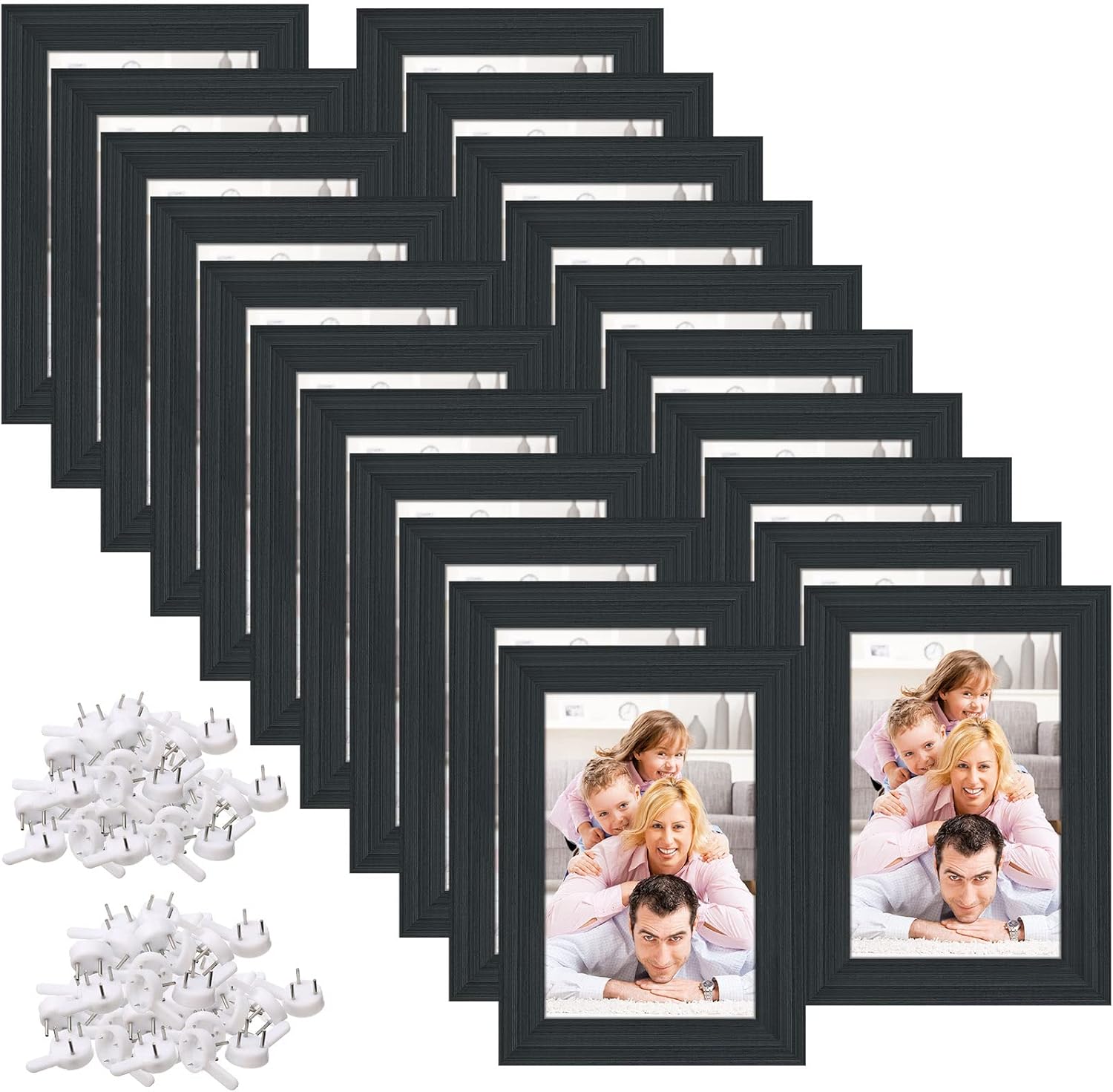 Amazon.com - 24 Pack Picture Frame Black Wood Photo Frame Bulk Wooden ...