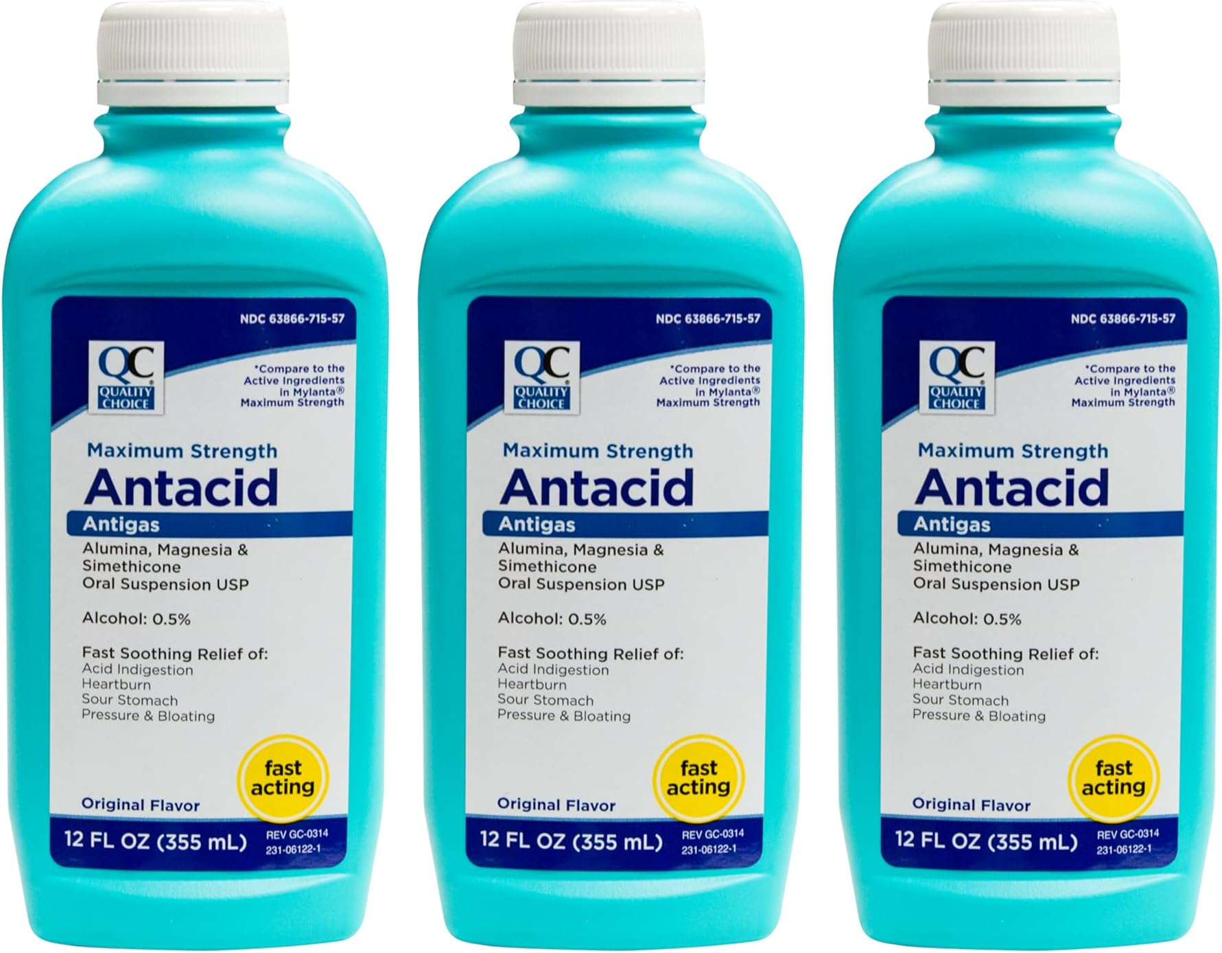 Amazon.com: Quality Choice Maximum Strength Antacid 12 fl oz Pack of 3 ...